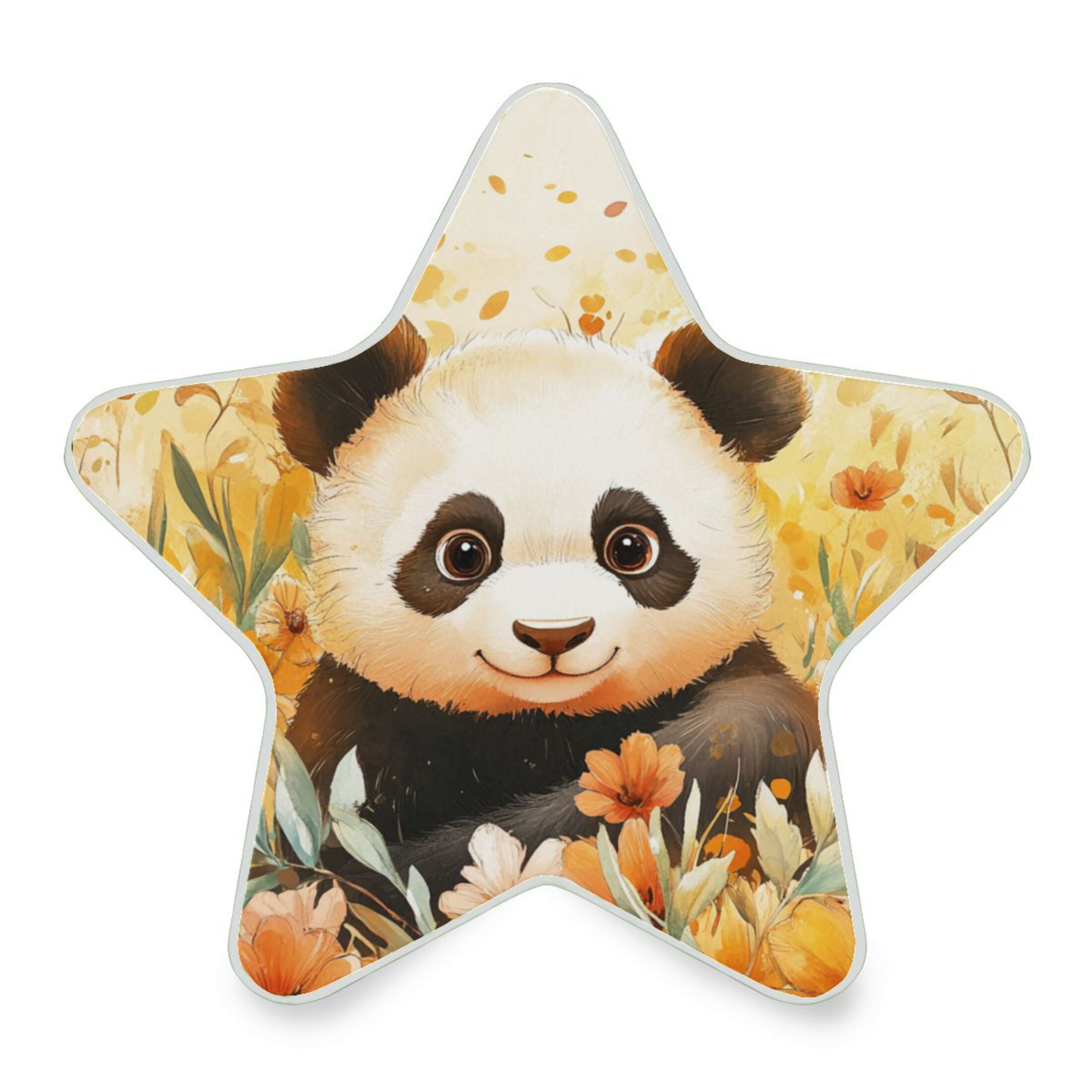 WOBOGO Cute Panda Surrounded by Flowers LED Star Night Light 0.2 Watt ...