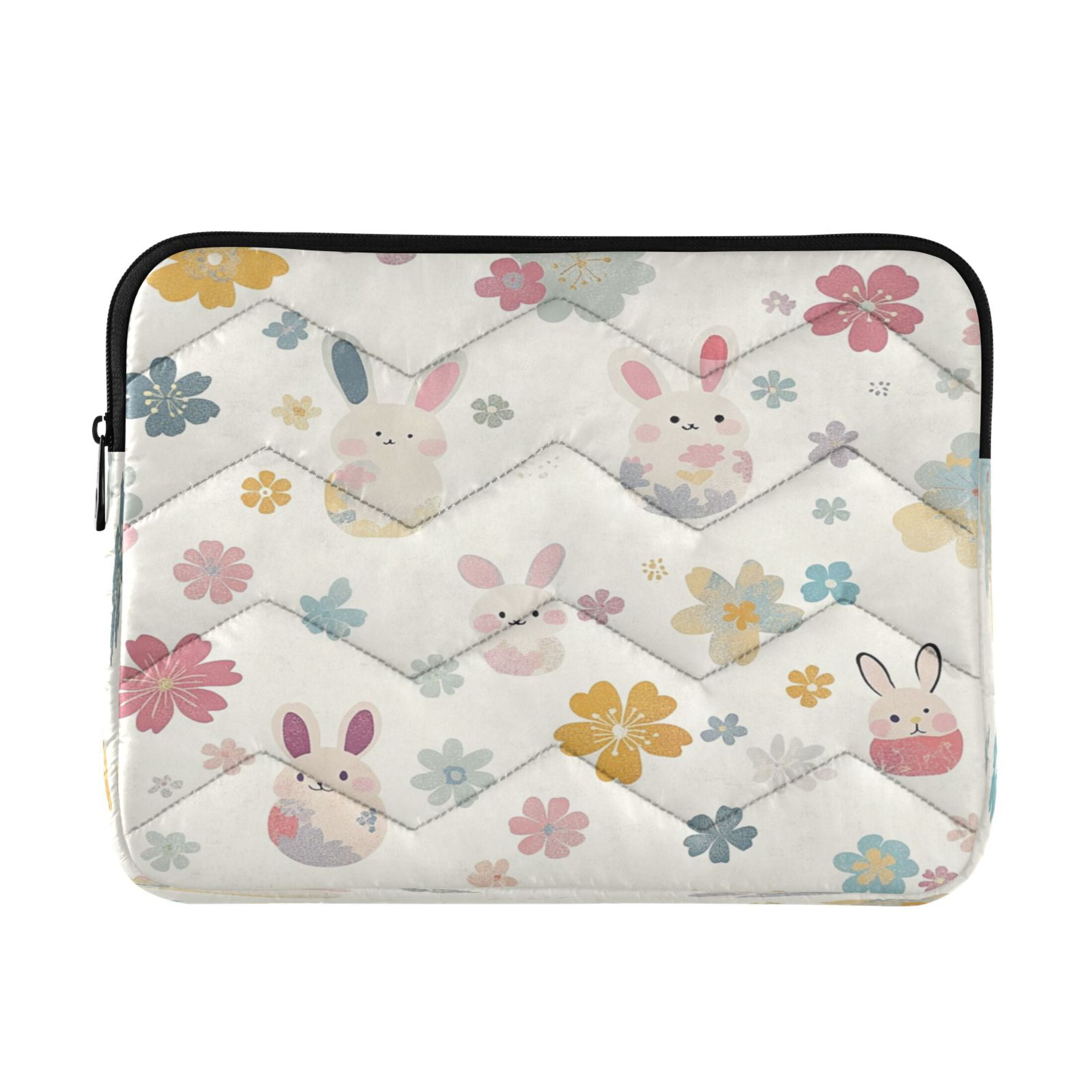 WOBOGO Cute Rabbit Pattern Laptop Sleeve 13.4 inch Lightweight Zipper ...