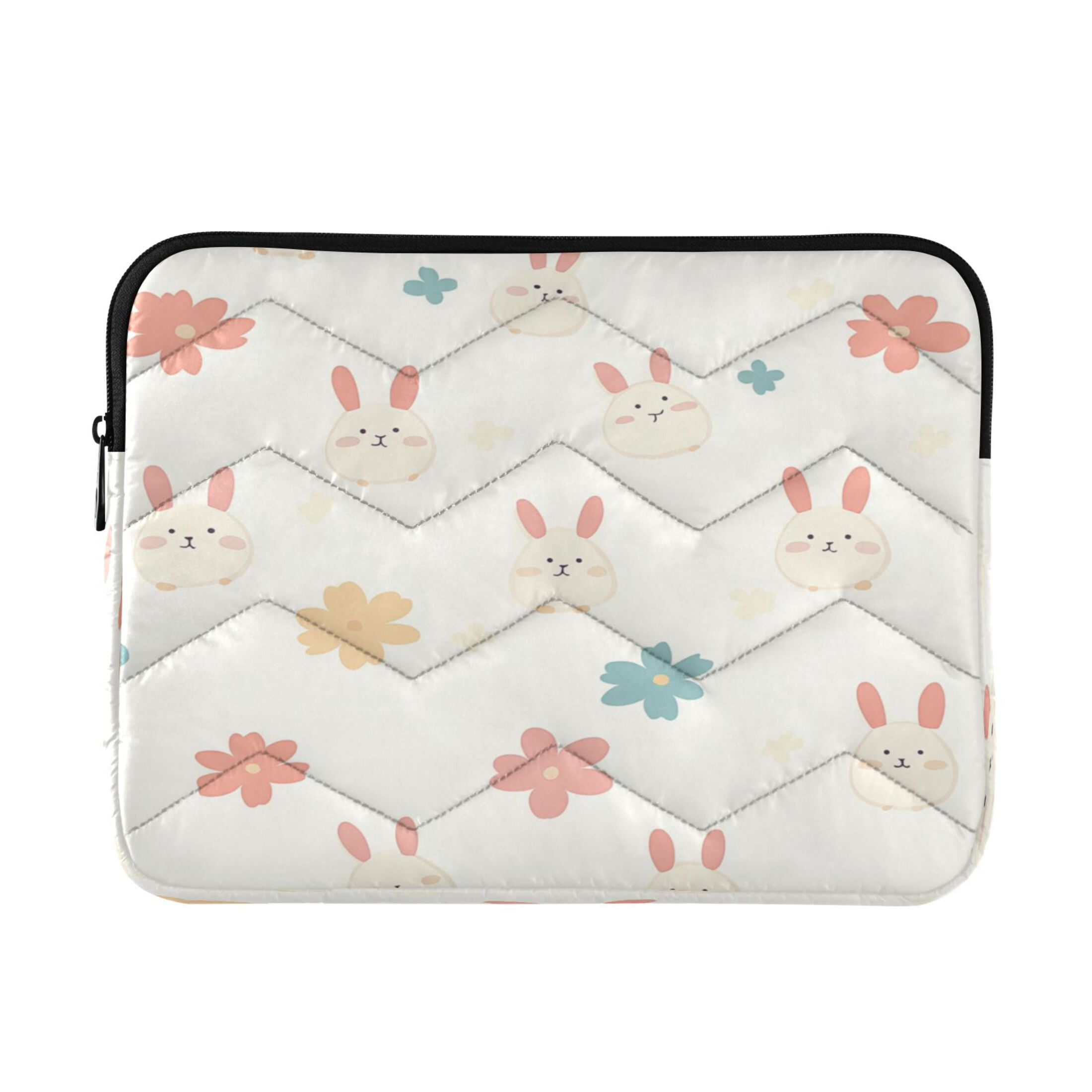 WOBOGO Cute Rabbit Pattern Laptop Sleeve 13.4 inch Lightweight Zipper ...