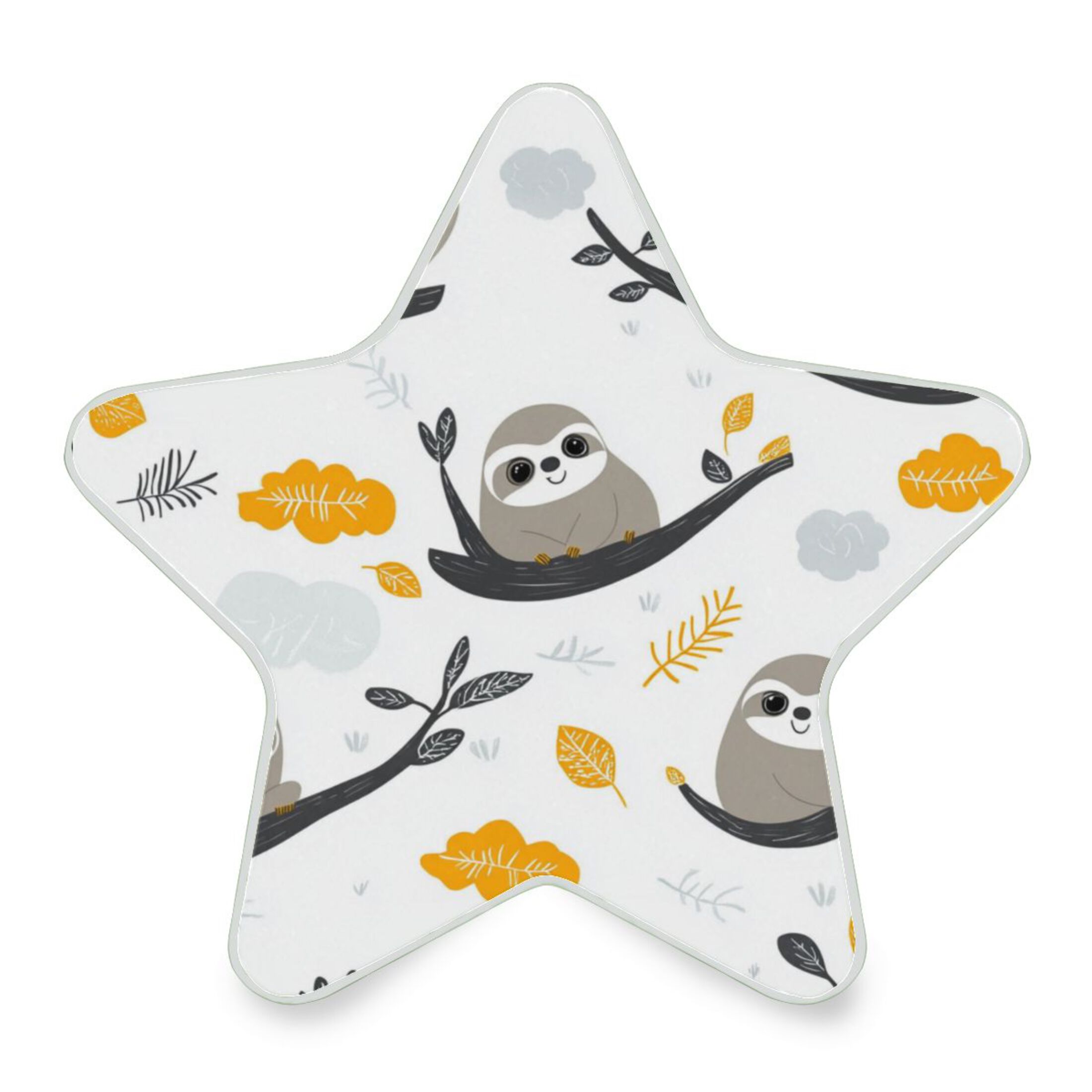 WOBOGO Cute Sloth Patterns Lying on A Branch LED Star Night Light 0.2 ...