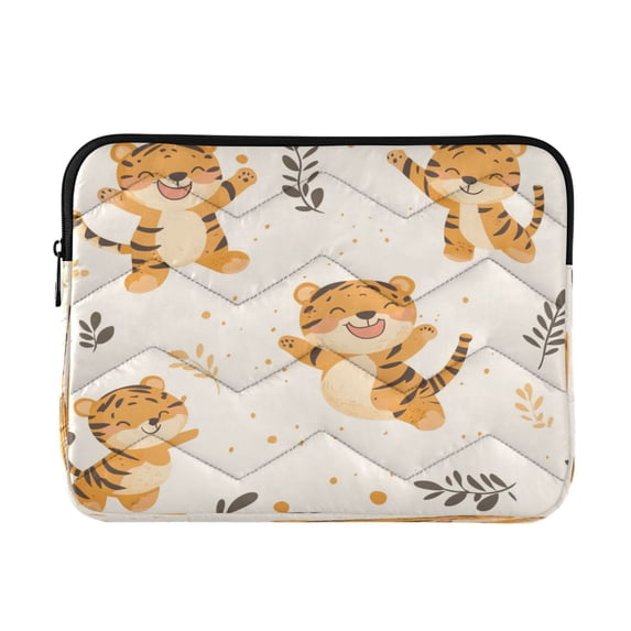 WOBOGO Cute Smile Jumping Tiger Laptop Sleeve 13.4 inch Lightweight ...