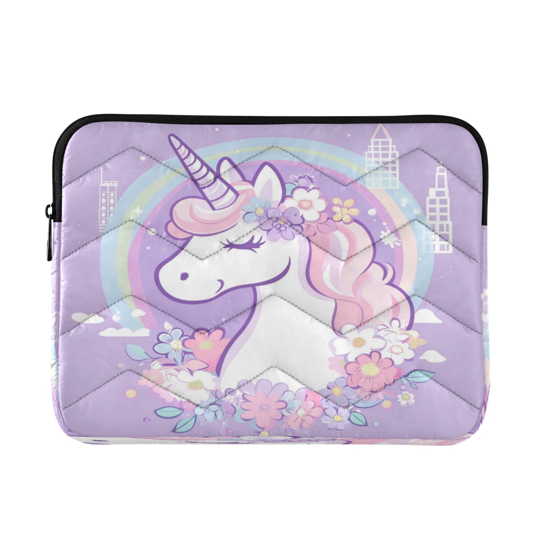 WOBOGO Cute Unicorn Purple Pattern Laptop Sleeve 15.7 inch Lightweight ...