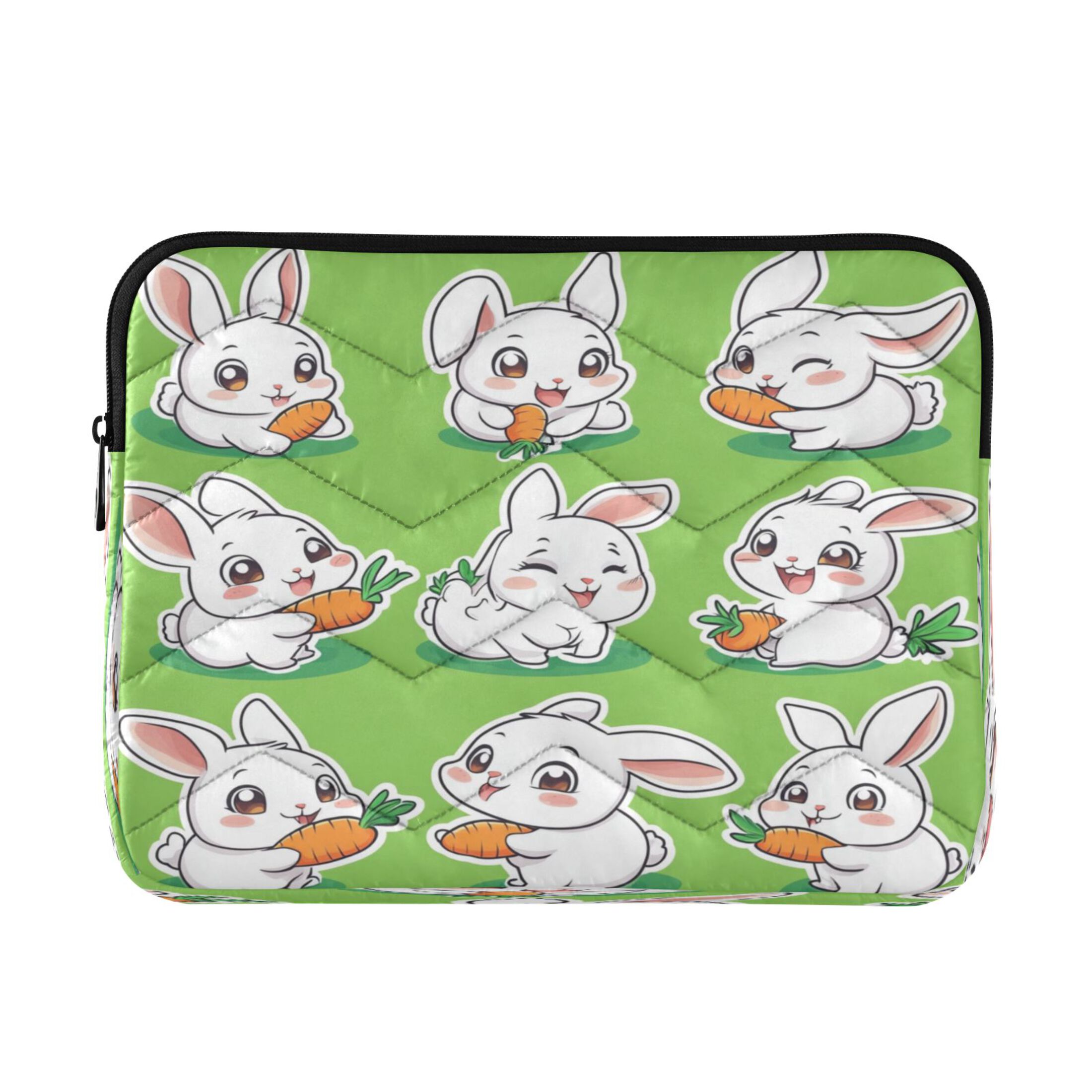 WOBOGO Cute White Rabbits Eating Carrots Laptop Sleeve 15.7 inch ...