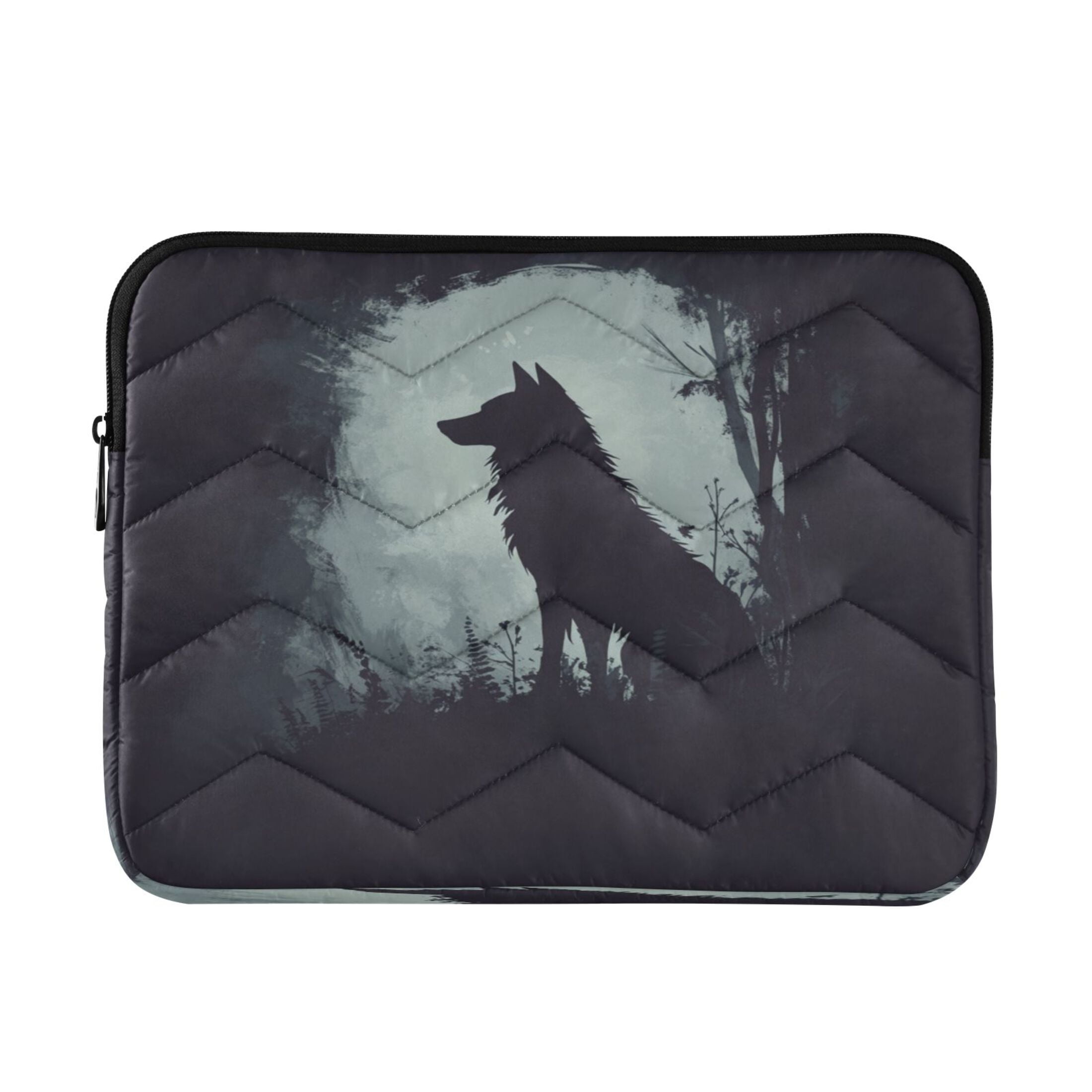 WOBOGO Dark Wolf Laptop Sleeve 13.4 inch Lightweight Zipper Design Soft ...