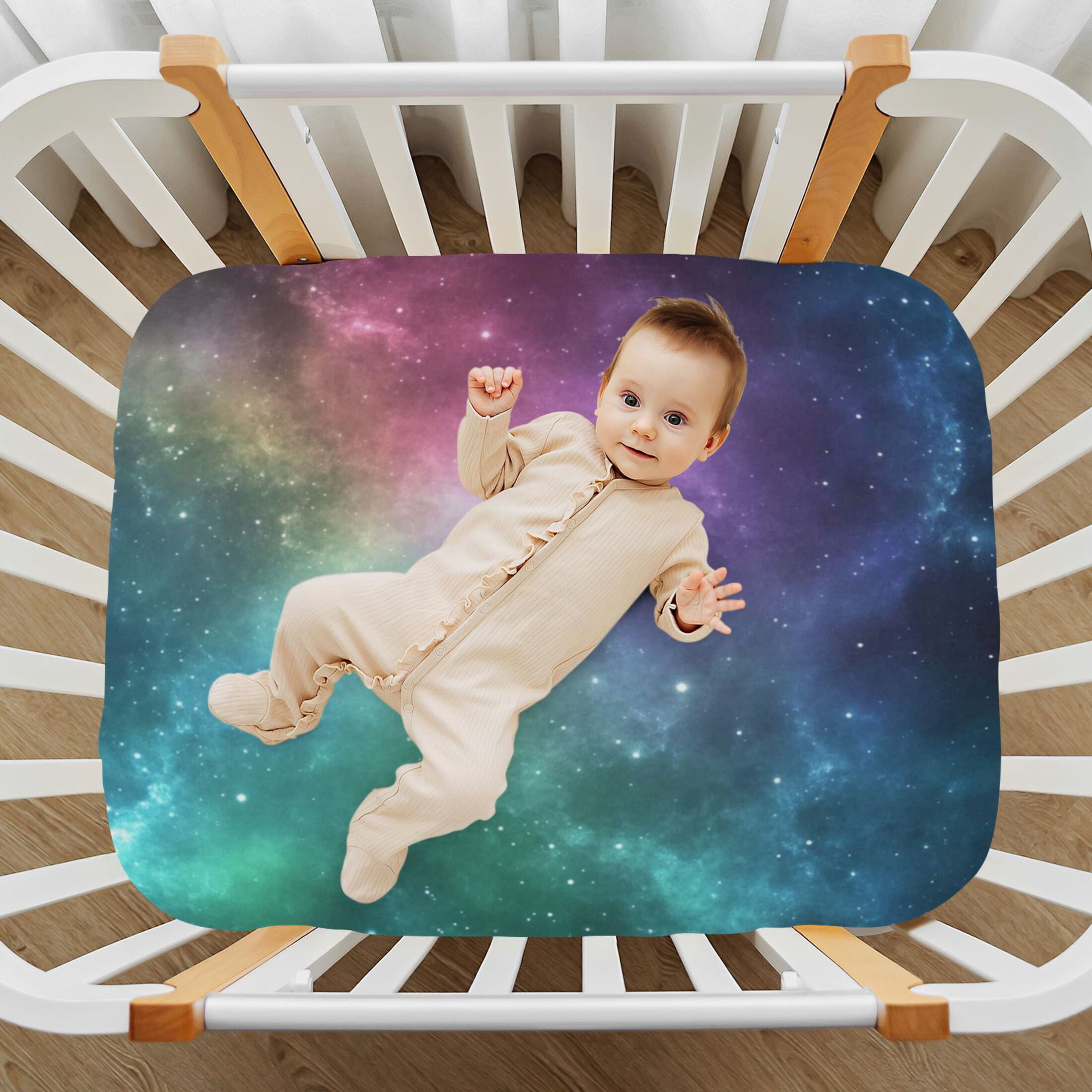 WOBOGO Deep Outer Space Baby Crib Sheets Super Soft Microfiber Playard ...