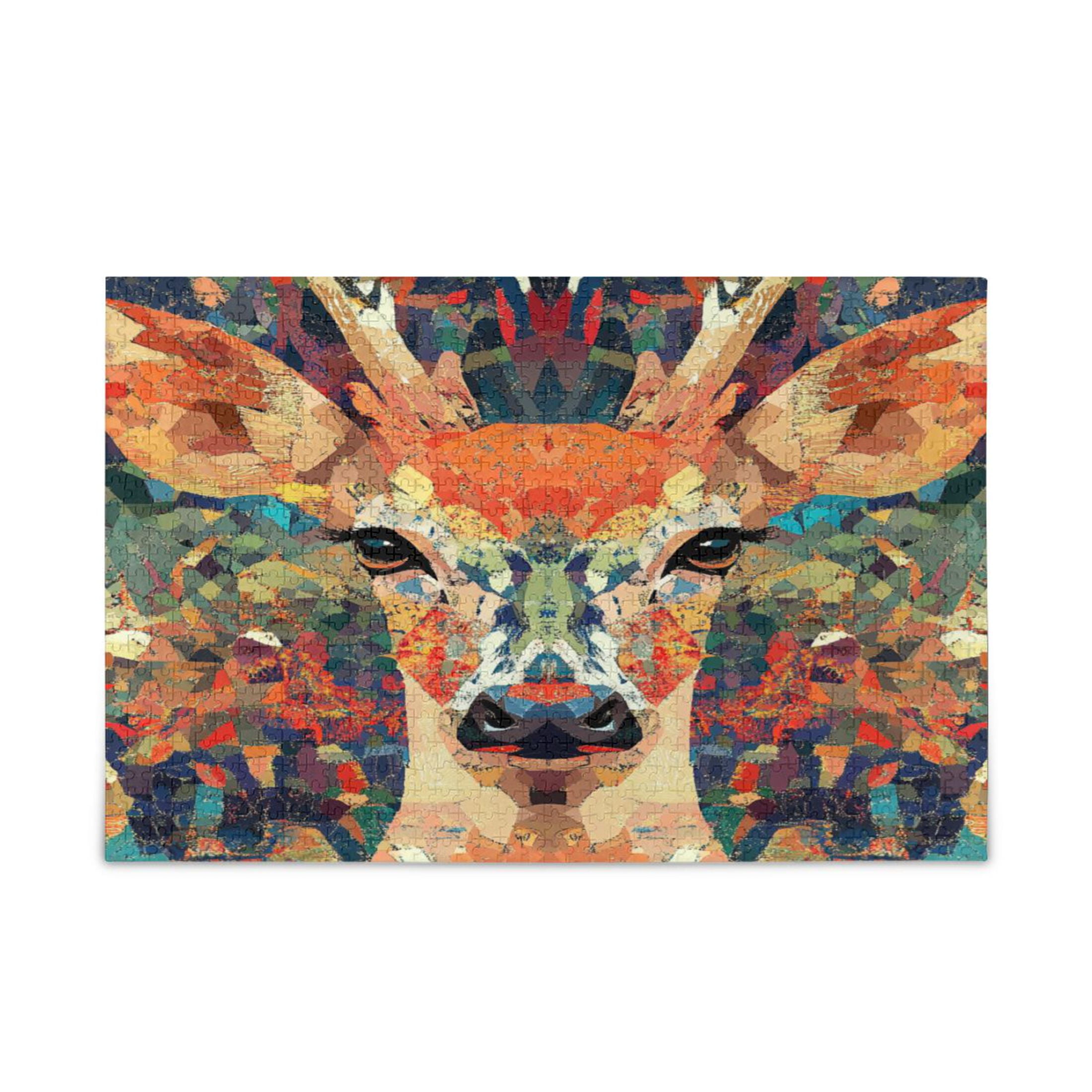 WOBOGO Deer Muzzle Puzzle Challenge 1000 Piece Jigsaw Suitable for Game Night Finished Size 29.5 ...