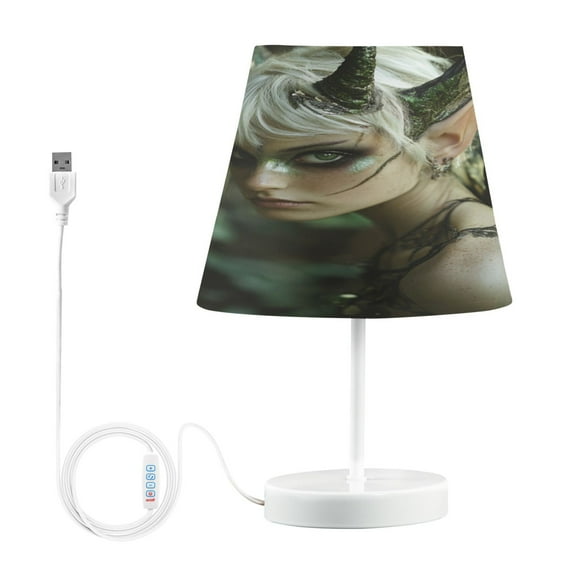 WOBOGO Demon Tinkerbell Elf Table Lamps Bedroom 3-Speed Dimmable Farm ...