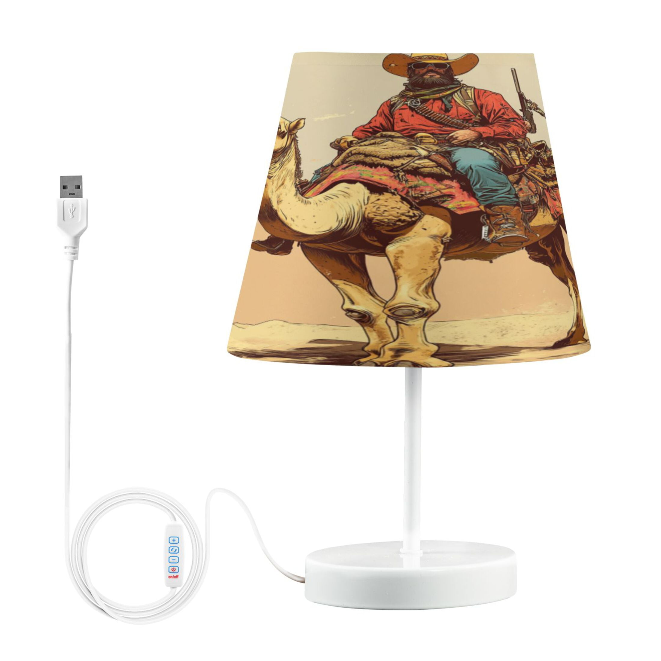 WOBOGO Desert Adventure Hunter Table Lamps Bedroom 3-Speed Dimmable ...