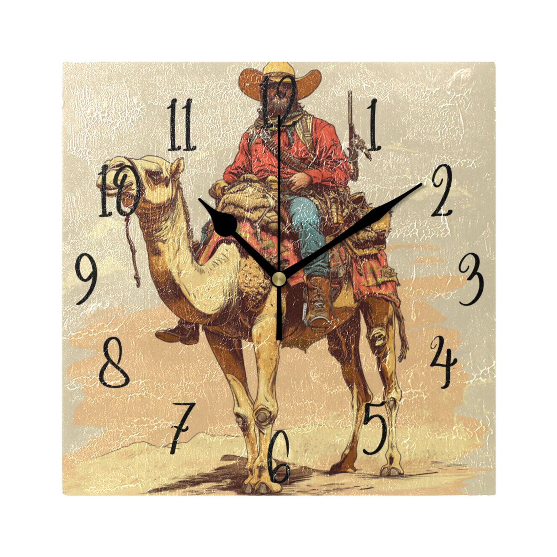 WOBOGO Desert Adventure Hunter Wall Clock 7.78 Inch Battery Operated ...