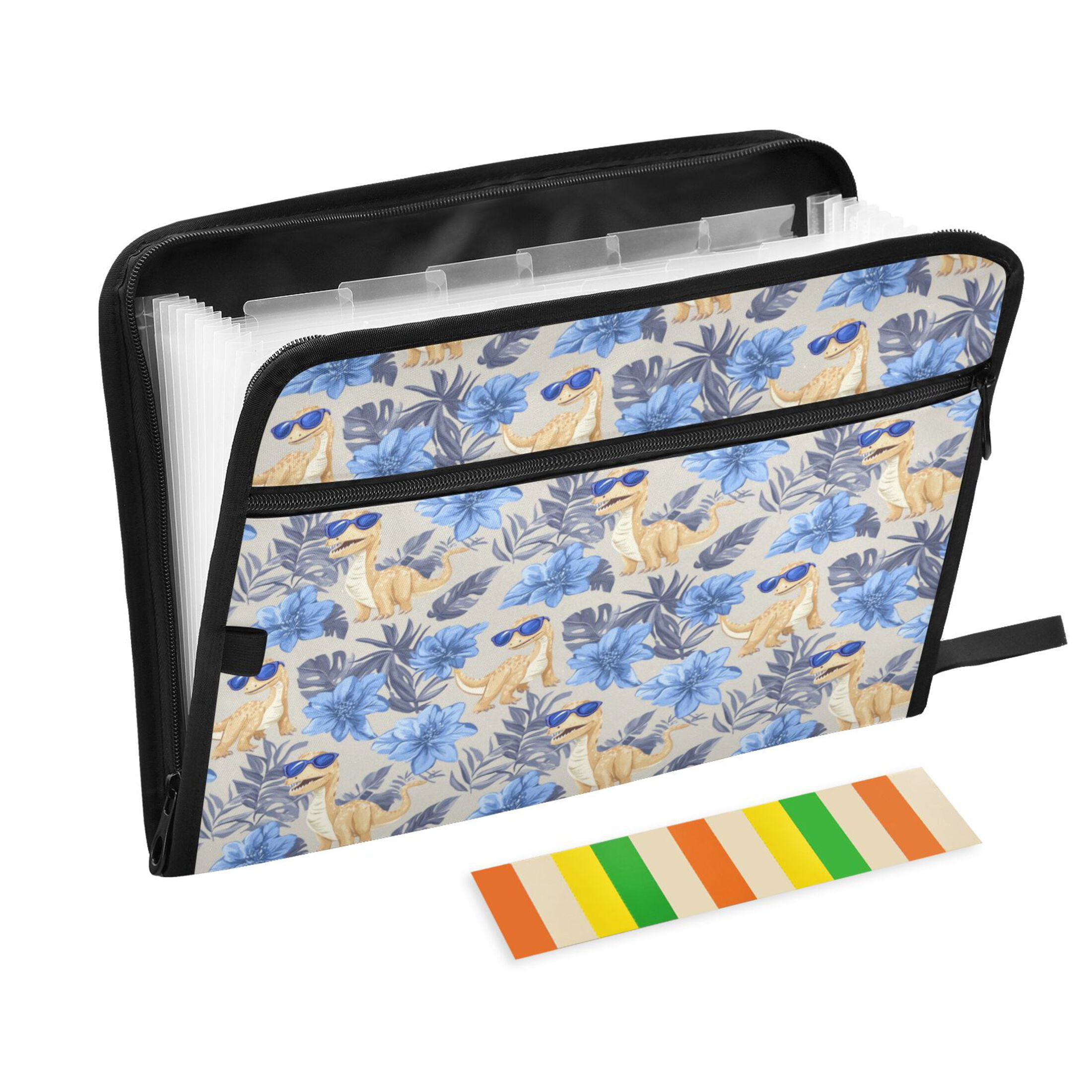 WOBOGO Dinosaur Tropical Plants Expanding File Folder Letter Size ...