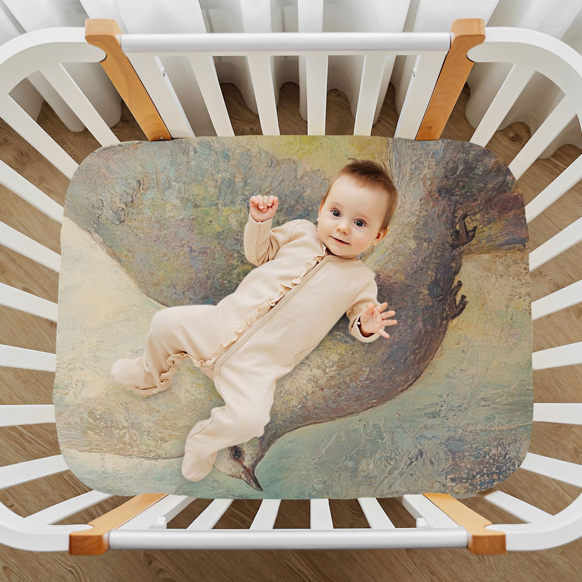WOBOGO Dove Of Peace Baby Crib Sheets Super Soft Microfiber Playard ...