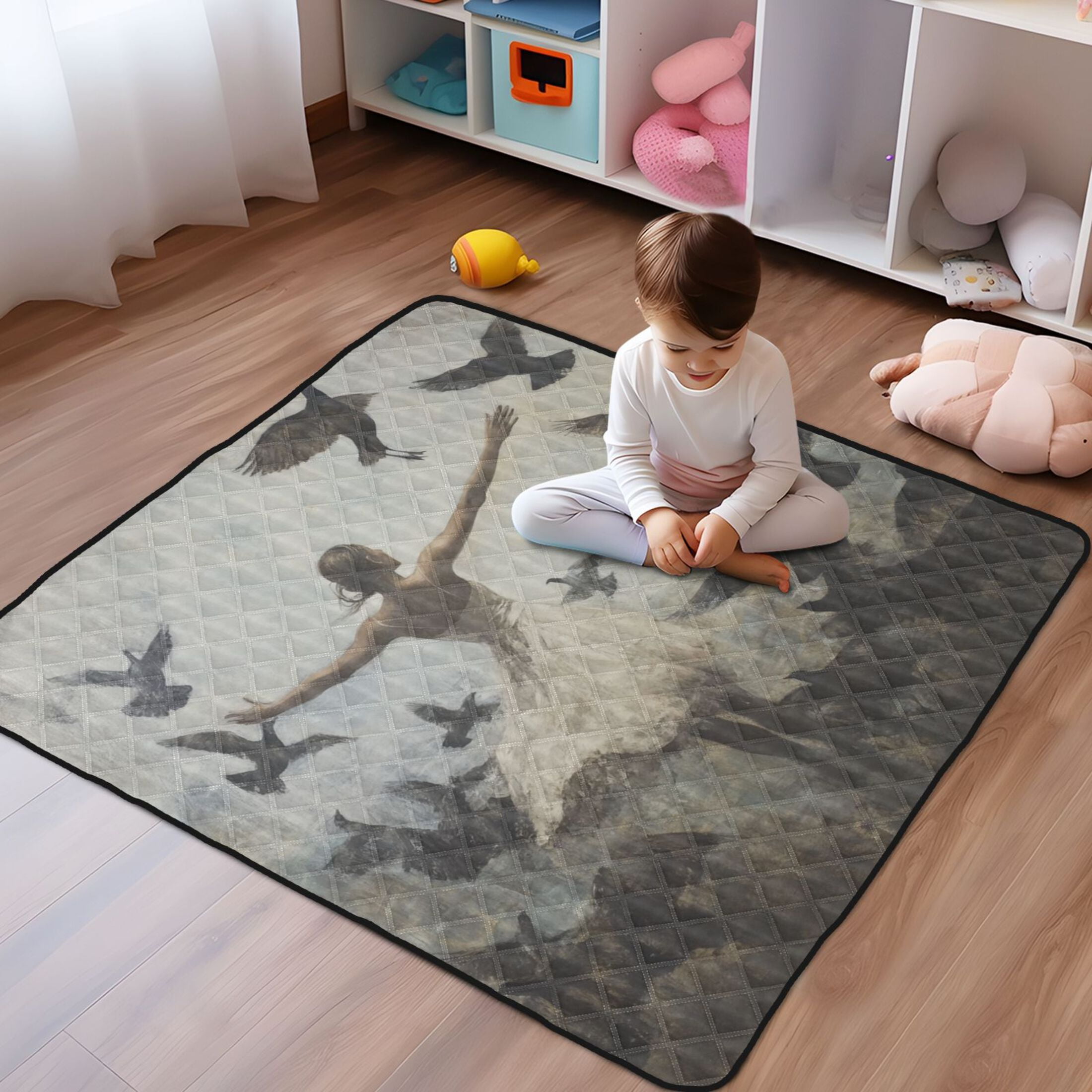 WOBOGO Doves Of Peace and Lass Baby Playmats Extra Large Waterproof ...