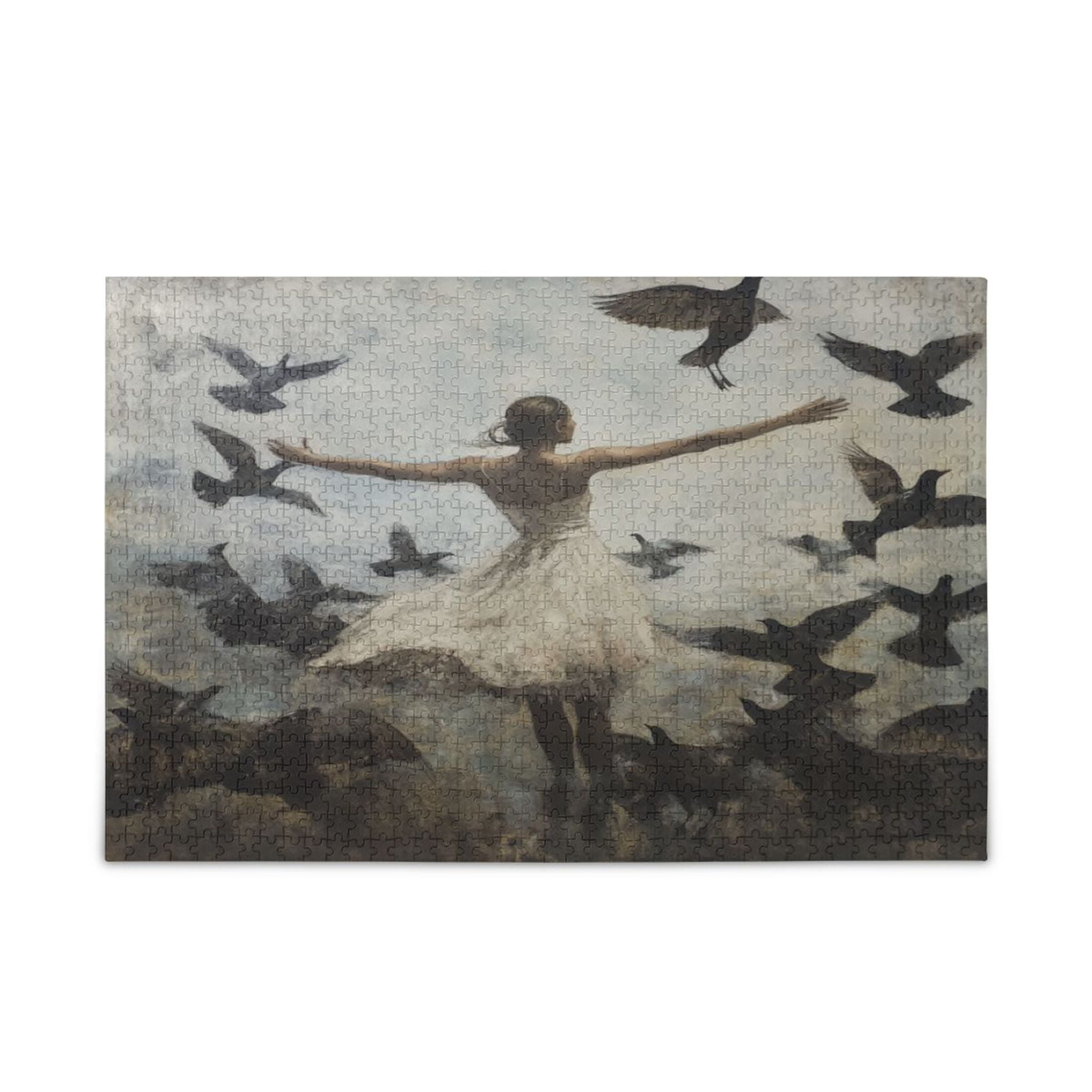 WOBOGO Doves Of Peace and Lass Puzzle Challenge 1000 Piece Jigsaw ...
