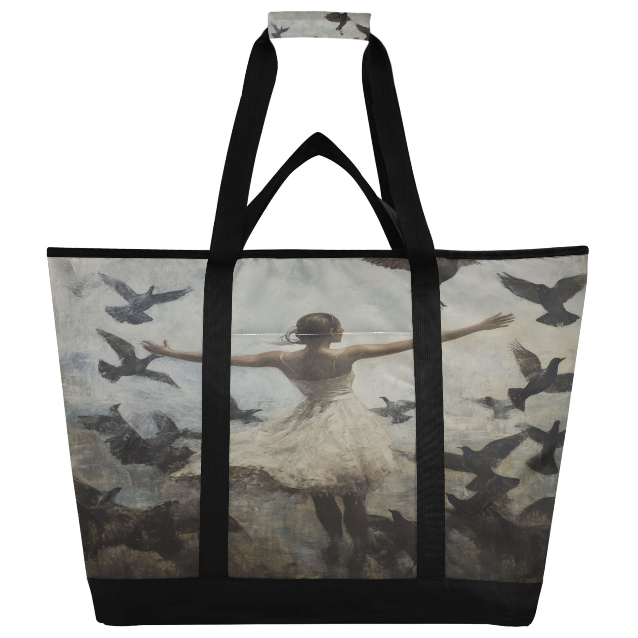 WOBOGO Doves Of Peace and Lass Tote Cooler Bag Fold Flat Insulated ...