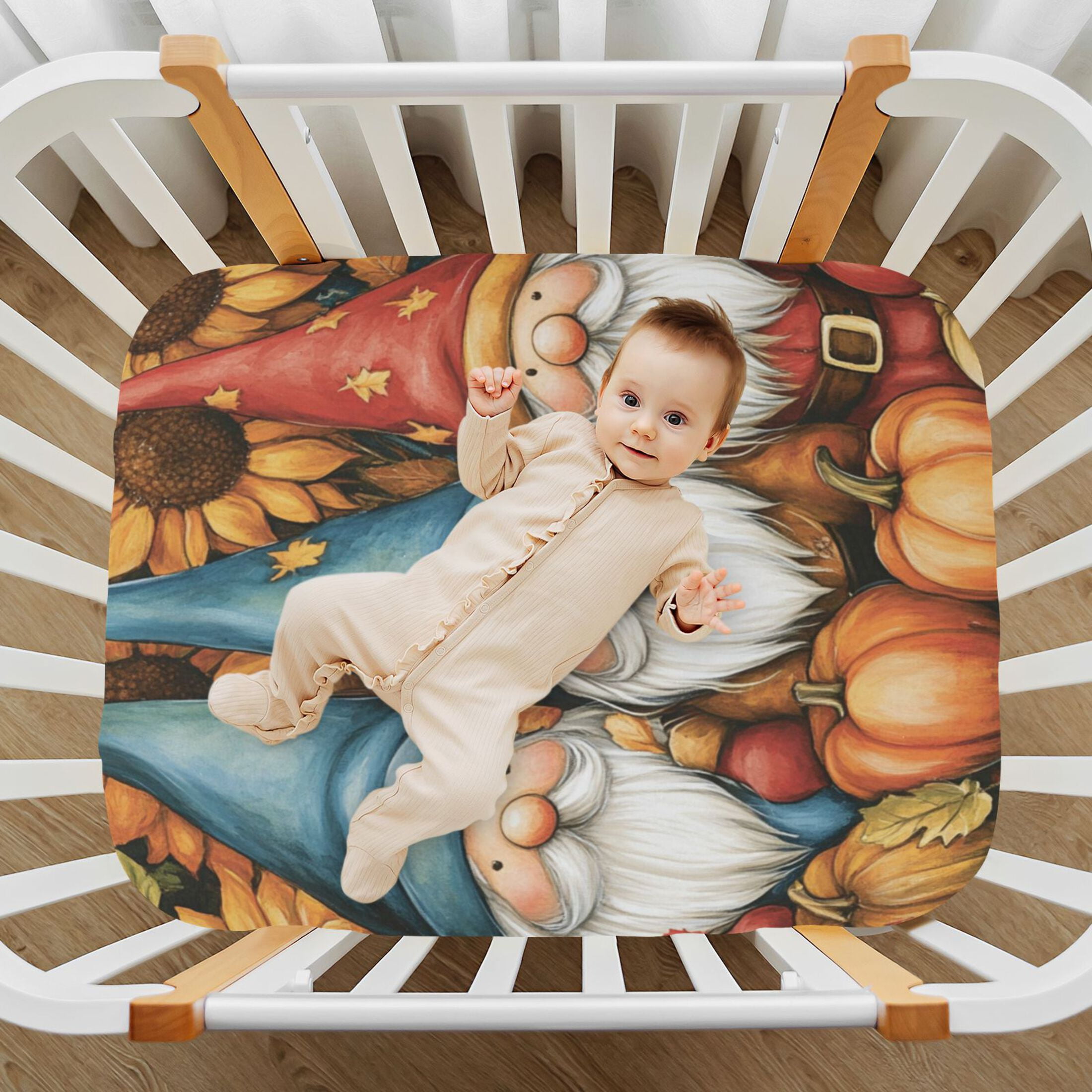 WOBOGO Dwarf Elves Fall Baby Crib Sheets Super Soft Microfiber Playard ...
