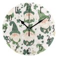 WOBOGO Dwarf in Green Hat Pattern Wall Clock 10in Silent Mechanism ...