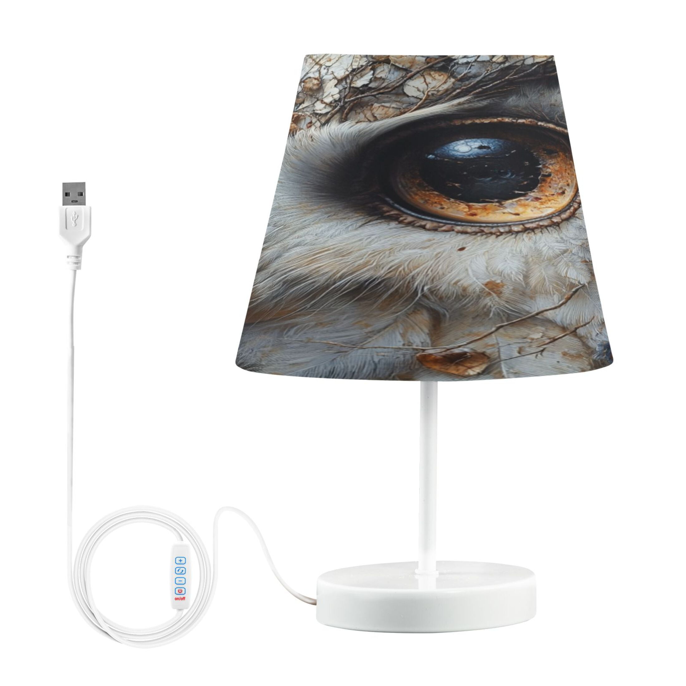 WOBOGO Eagle's Head Table Lamps Bedroom 3-Speed Dimmable Farm Style ...