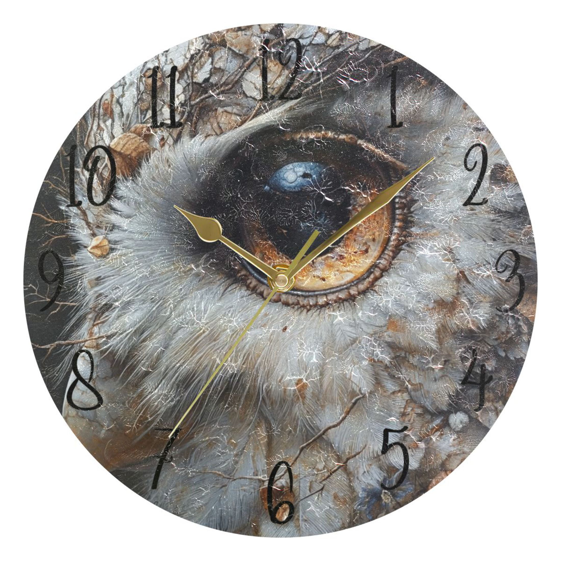 WOBOGO Eagle's Head Wall Clock 10in Silent Mechanism Battery Operated ...