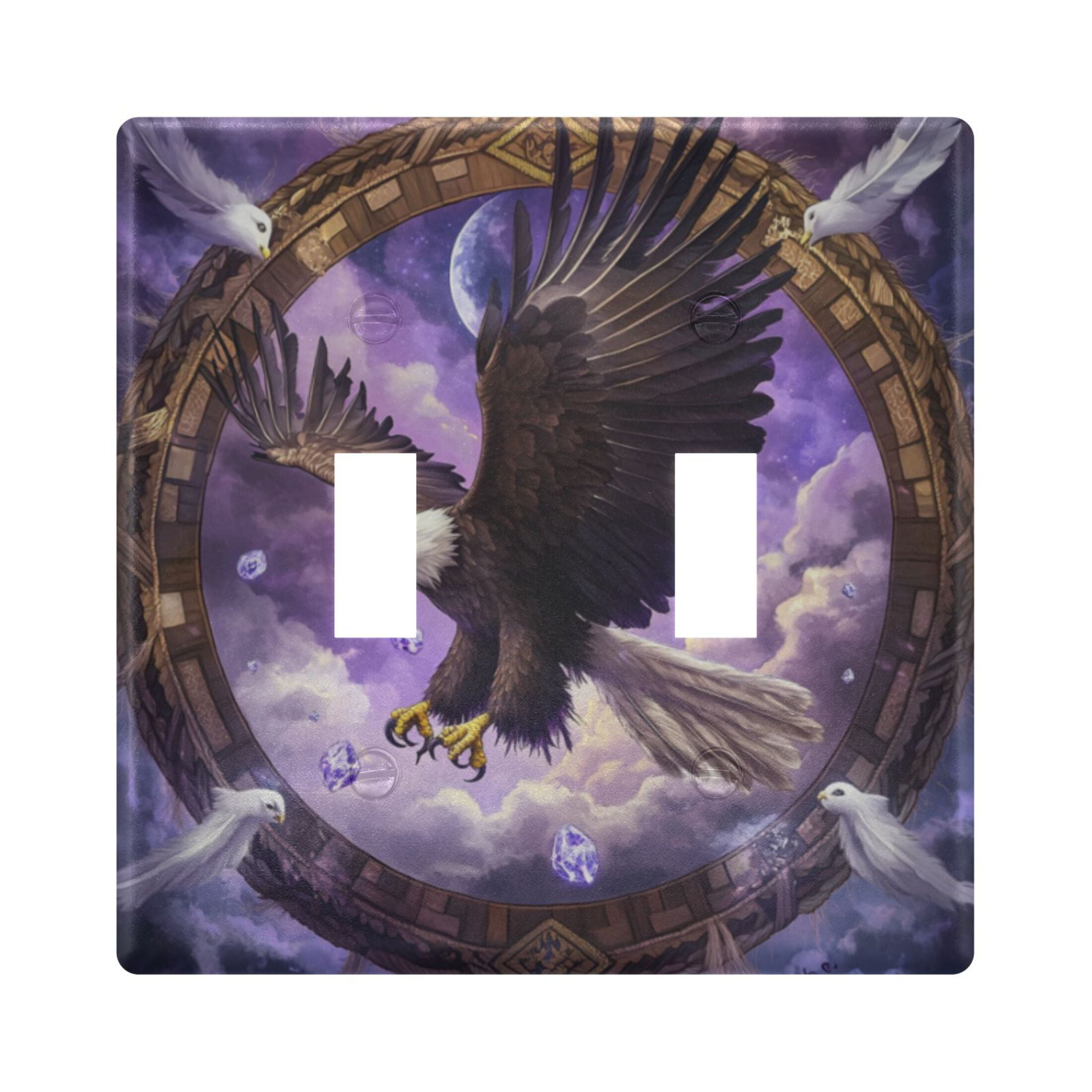 WOBOGO Eagleflying in The Sky 2-hole Switch Plates PC Flame Retardant ...
