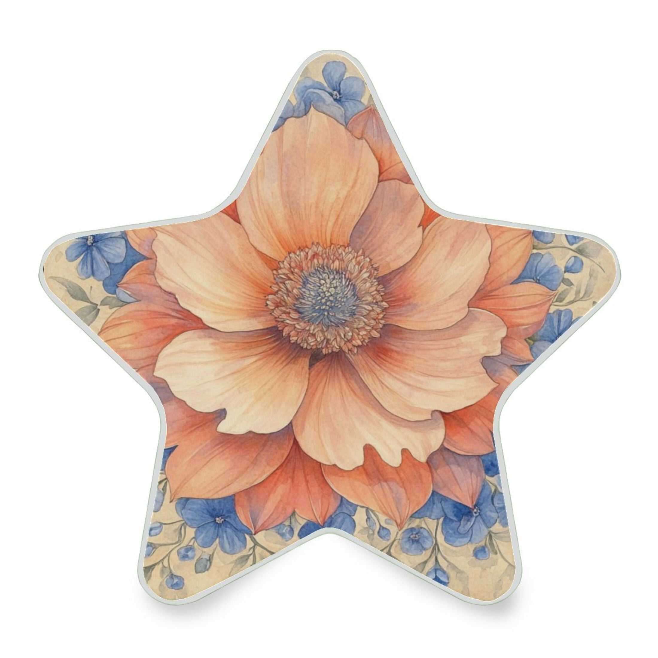 WOBOGO Elegant Flower LED Star Night Light 0.2 Watt Wall Plug Dusk to ...