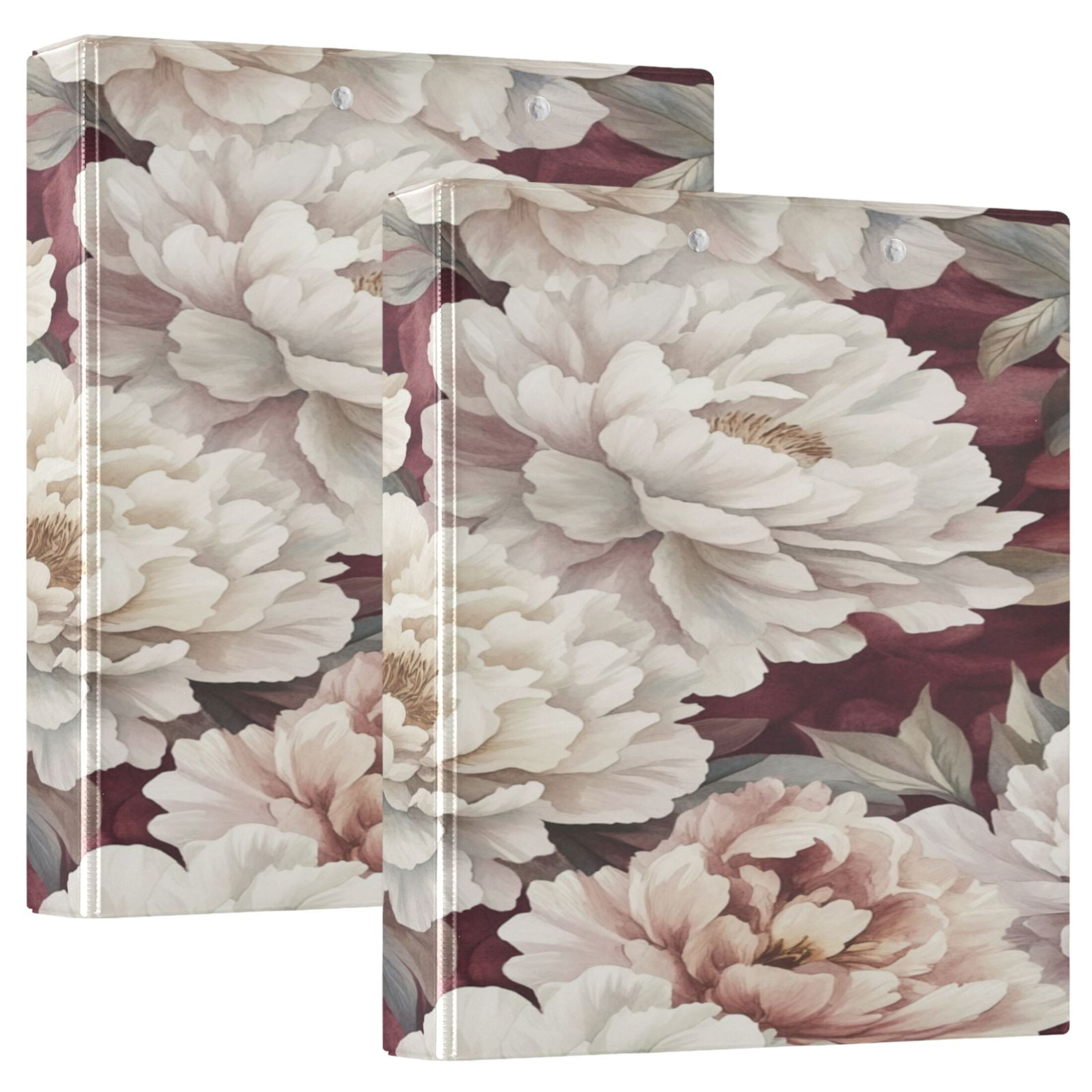 WOBOGO Elegant Peonies File Folders Extra Large Capacity to Hold 200 ...