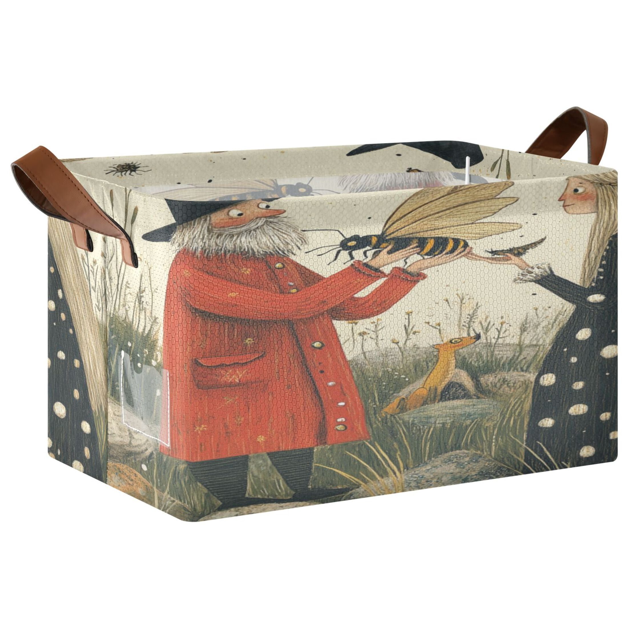 WOBOGO Entomologist Storage Basket 16.9×11.4×10in Collapsible Oversized ...