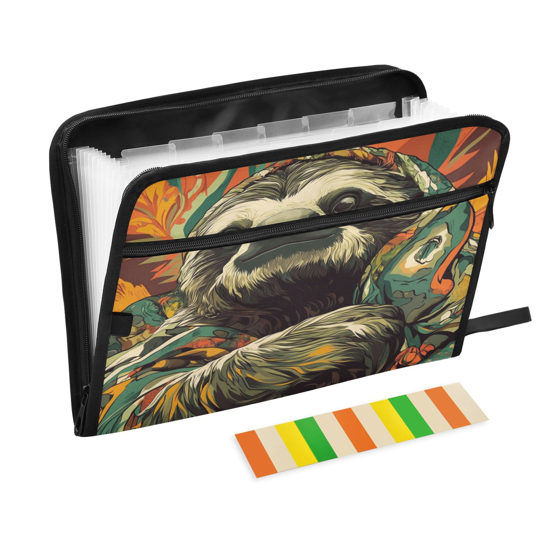 WOBOGO Exotic Style Sloth Pattern Expanding File Folder Letter Size ...