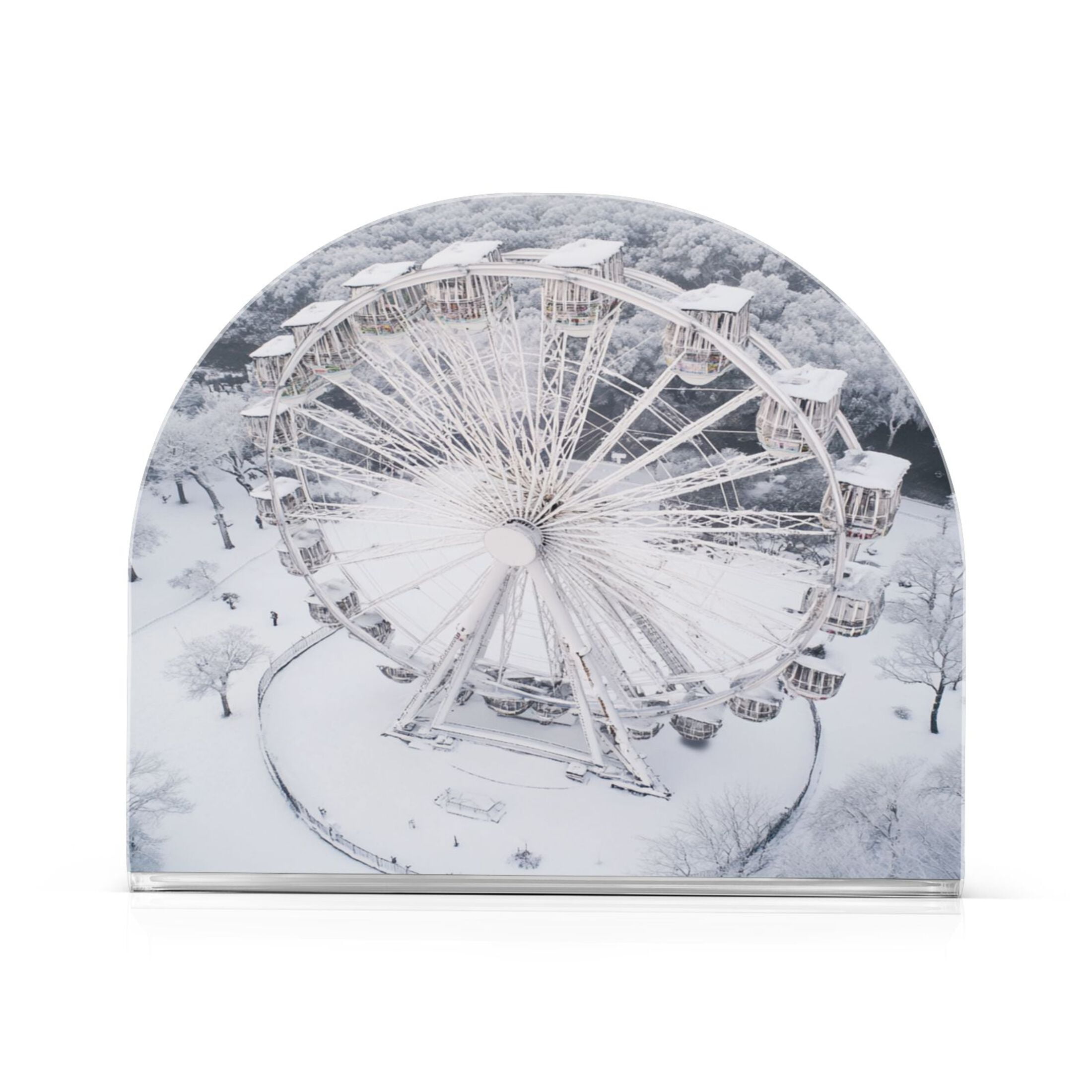 WOBOGO Ferris Wheel in The Snow Clear Acrylic Napkin Holder Kitchen ...