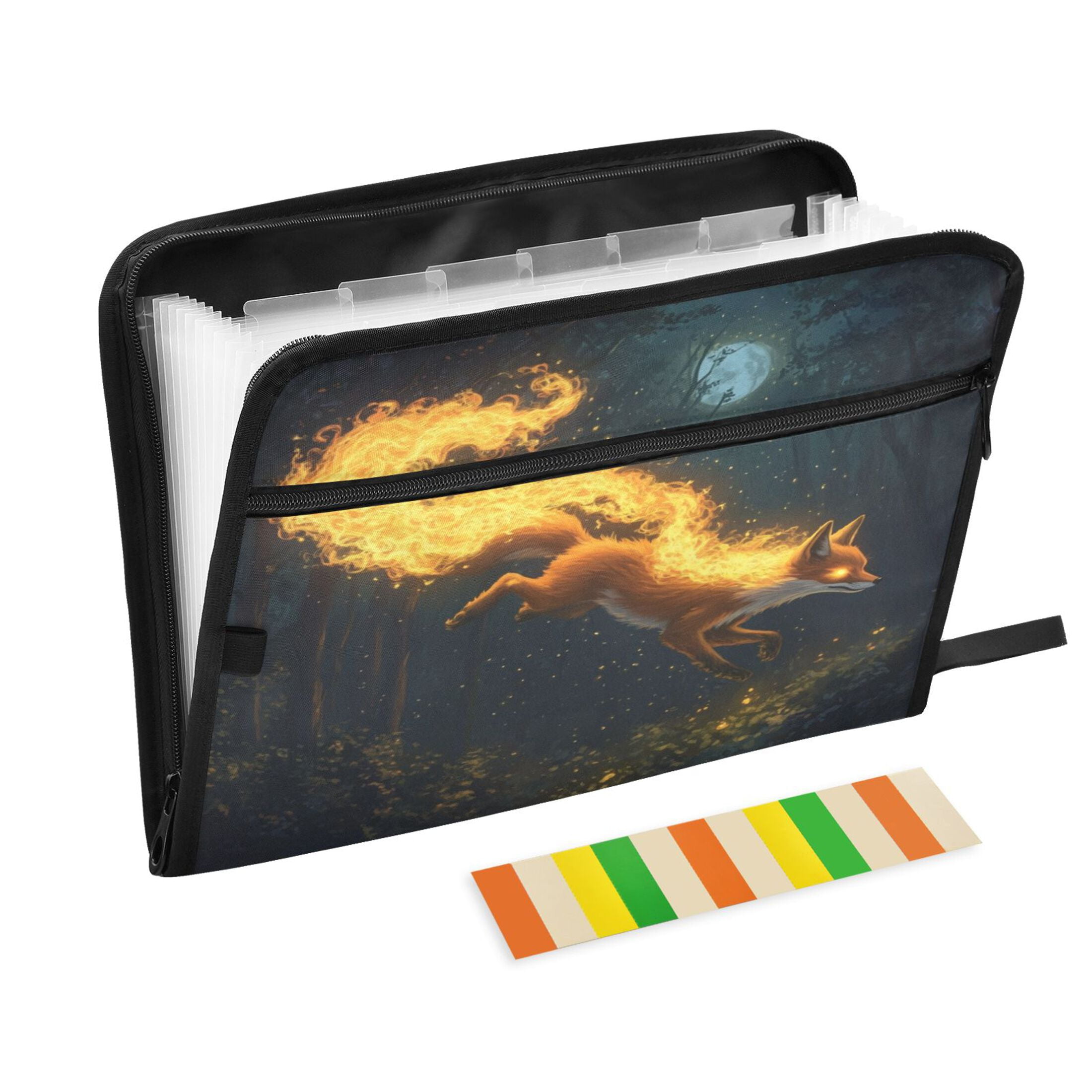 WOBOGO Fire Fox Expanding File Folder Letter Size Accordion Filing ...