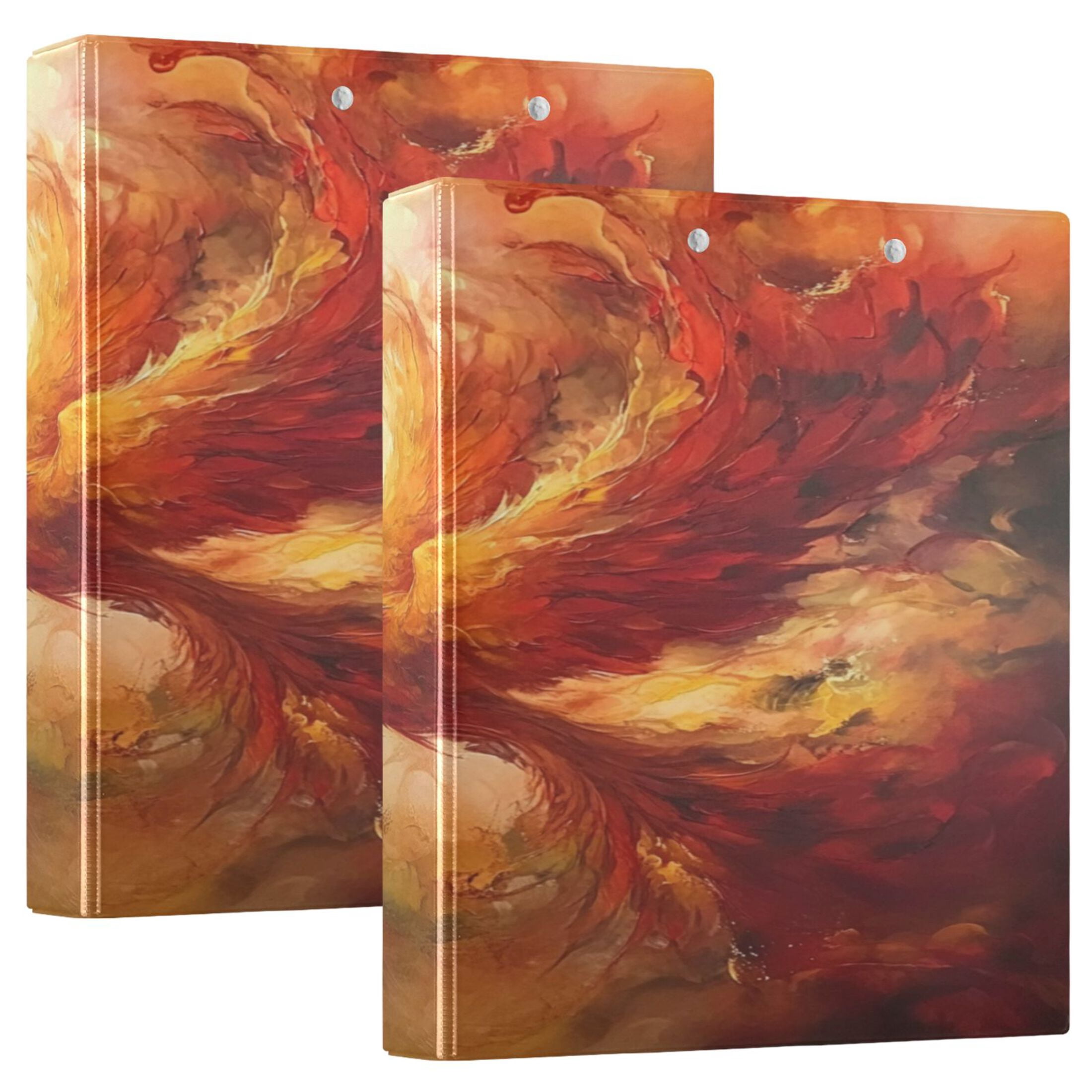 WOBOGO Fire Phoenix Pattern File Folders Extra Large Capacity to Hold ...
