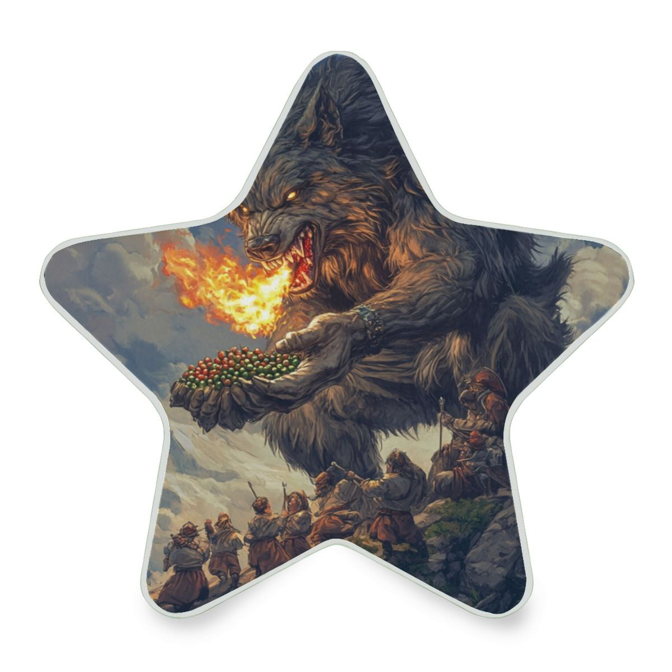 WOBOGO Flaming Giant Werewolf Pattern LED Star Night Light 0.2 Watt ...