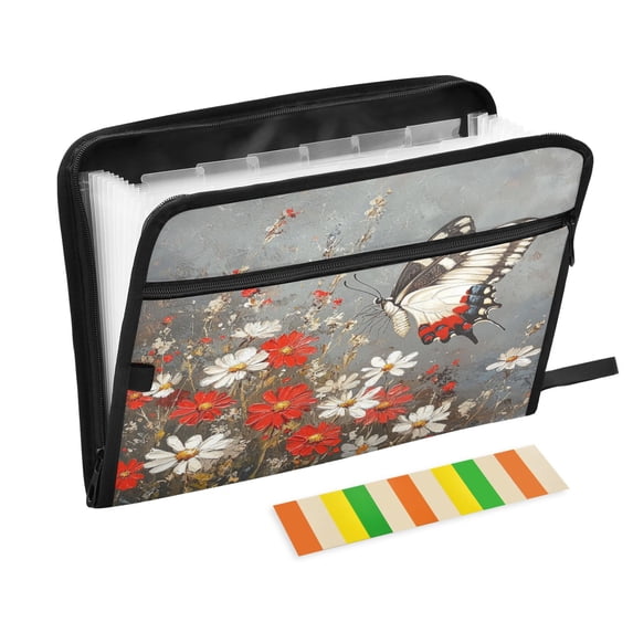 WOBOGO Flower Butterfly Expanding File Folder Letter Size Accordion ...