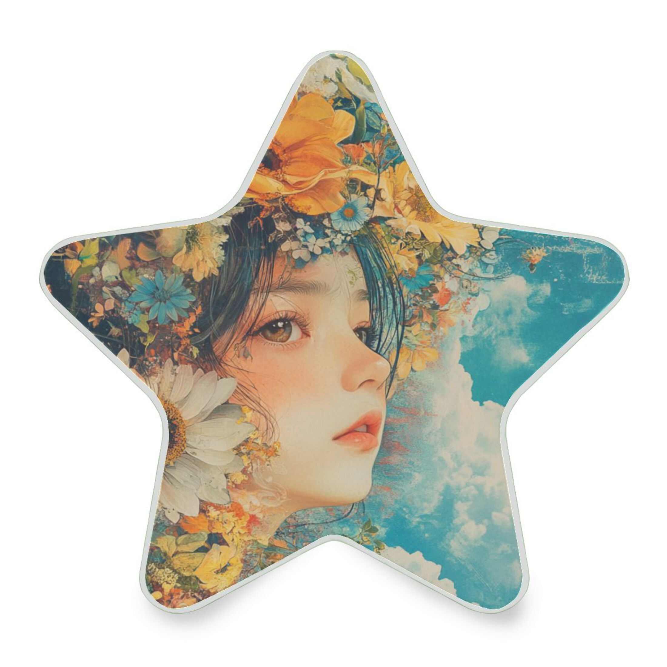 WOBOGO Flower Lass LED Star Night Light 0.2 Watt Wall Plug Dusk to Dawn ...