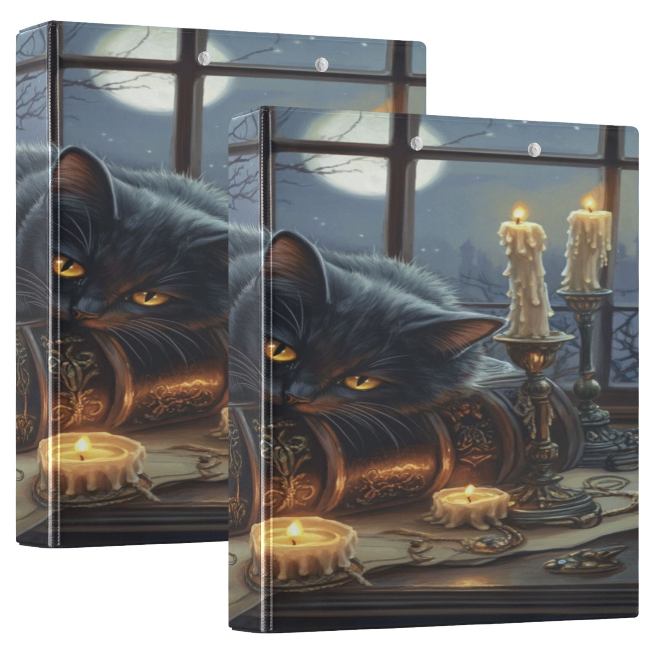 WOBOGO Fluffy Black Cat File Folders Extra Large Capacity to Hold 200 ...