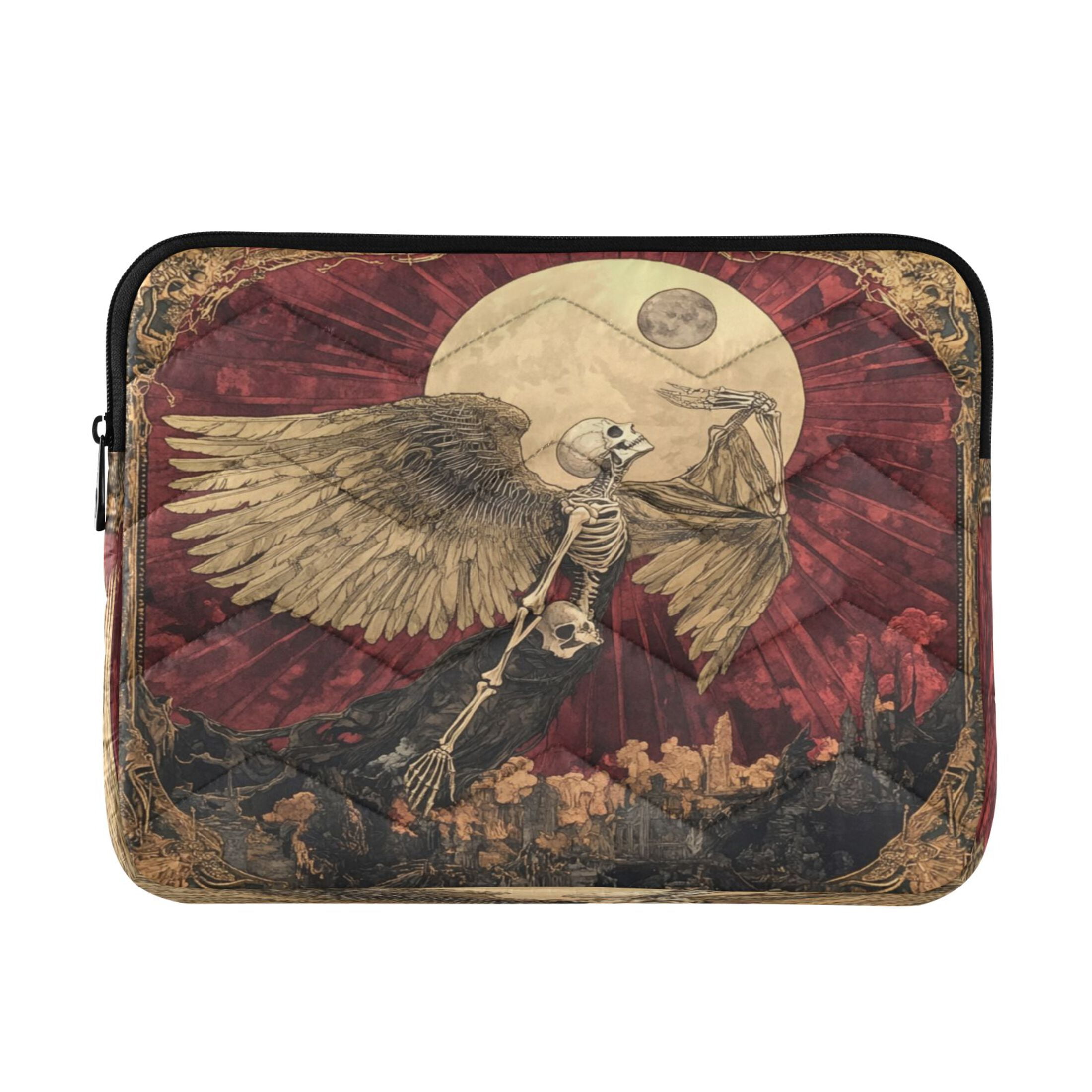 WOBOGO Flying Skull Angel Pattern Laptop Sleeve 13.4 inch Lightweight ...