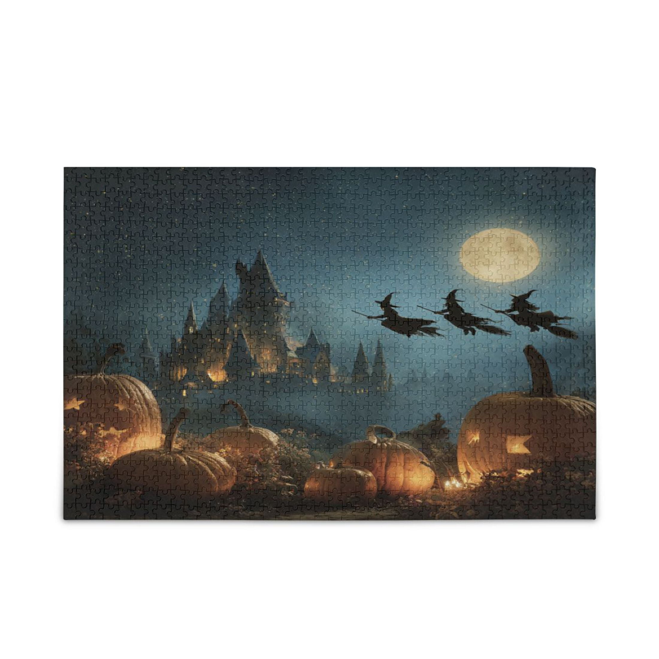 WOBOGO Flying Witches Puzzle Challenge 500 Piece Jigsaw Suitable for ...