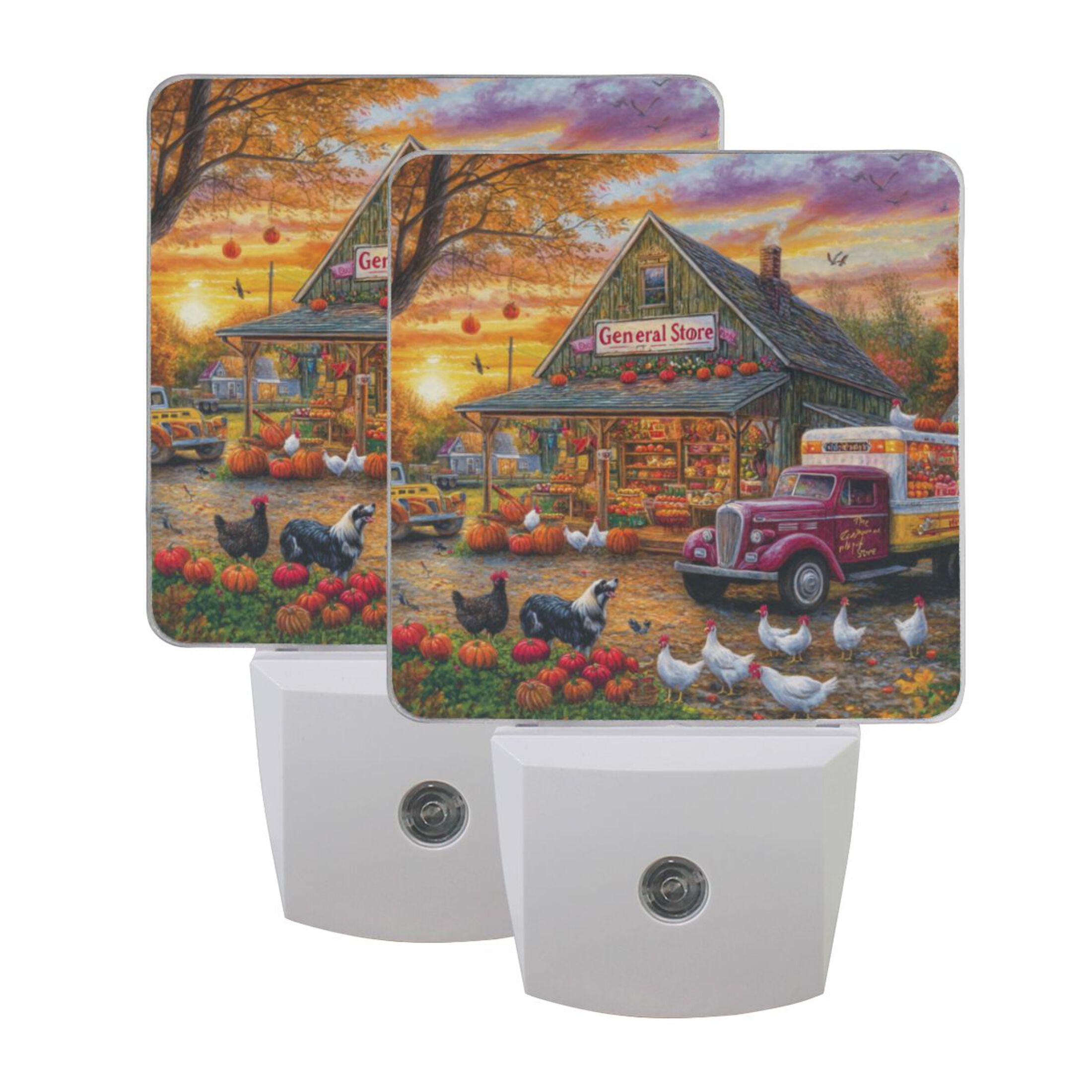 WOBOGO General Store LED Night Light 2 Pcs Set 0.5 Watt Wall Plug in ...