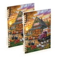 WOBOGO General Store Notebook College Horizontal Grid Paper Ink Spill ...