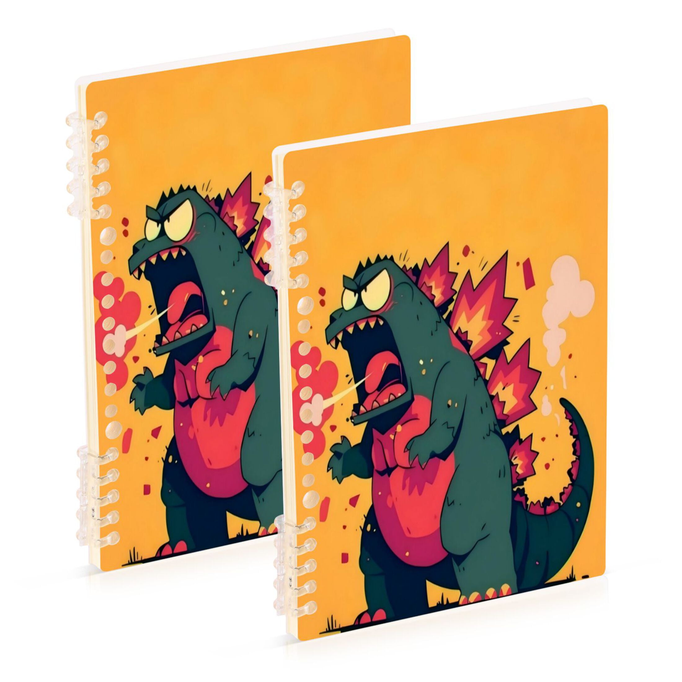 WOBOGO Giant Dinosaur Notebook College Horizontal Grid Paper Ink Spill ...