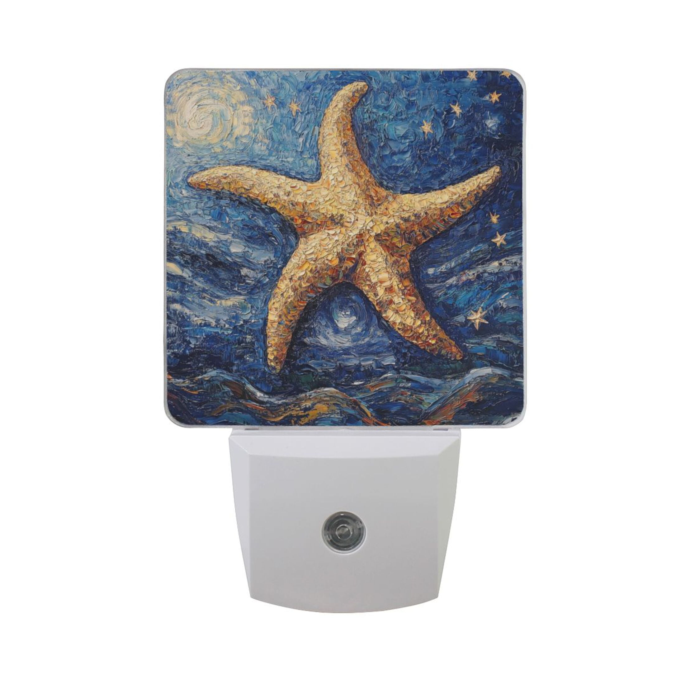 WOBOGO Giant Starfish Oil Painting LED Night Light 2 Pcs Set 0.5 Watt ...