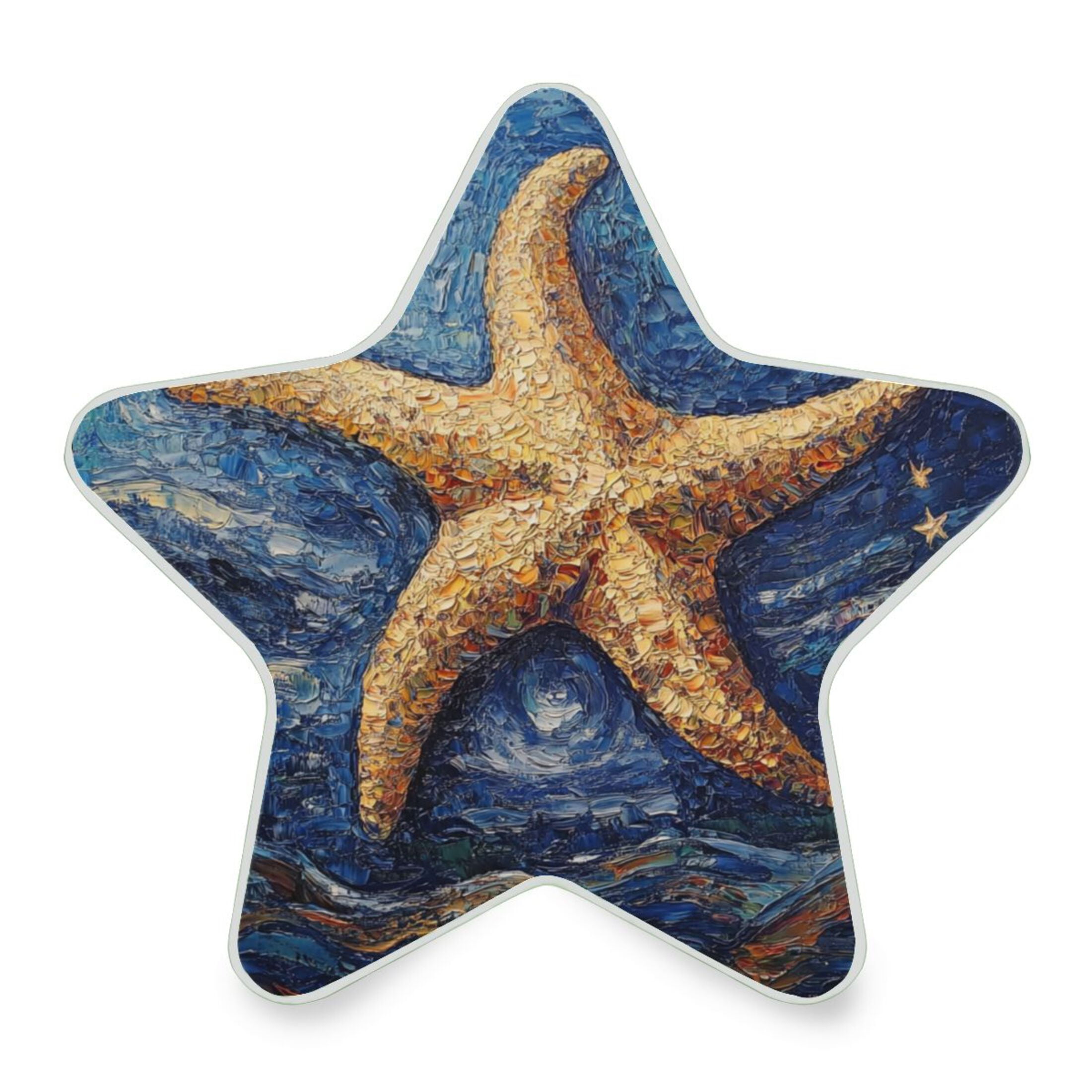 WOBOGO Giant Starfish Oil Painting LED Star Night Light 0.2 Watt Wall ...