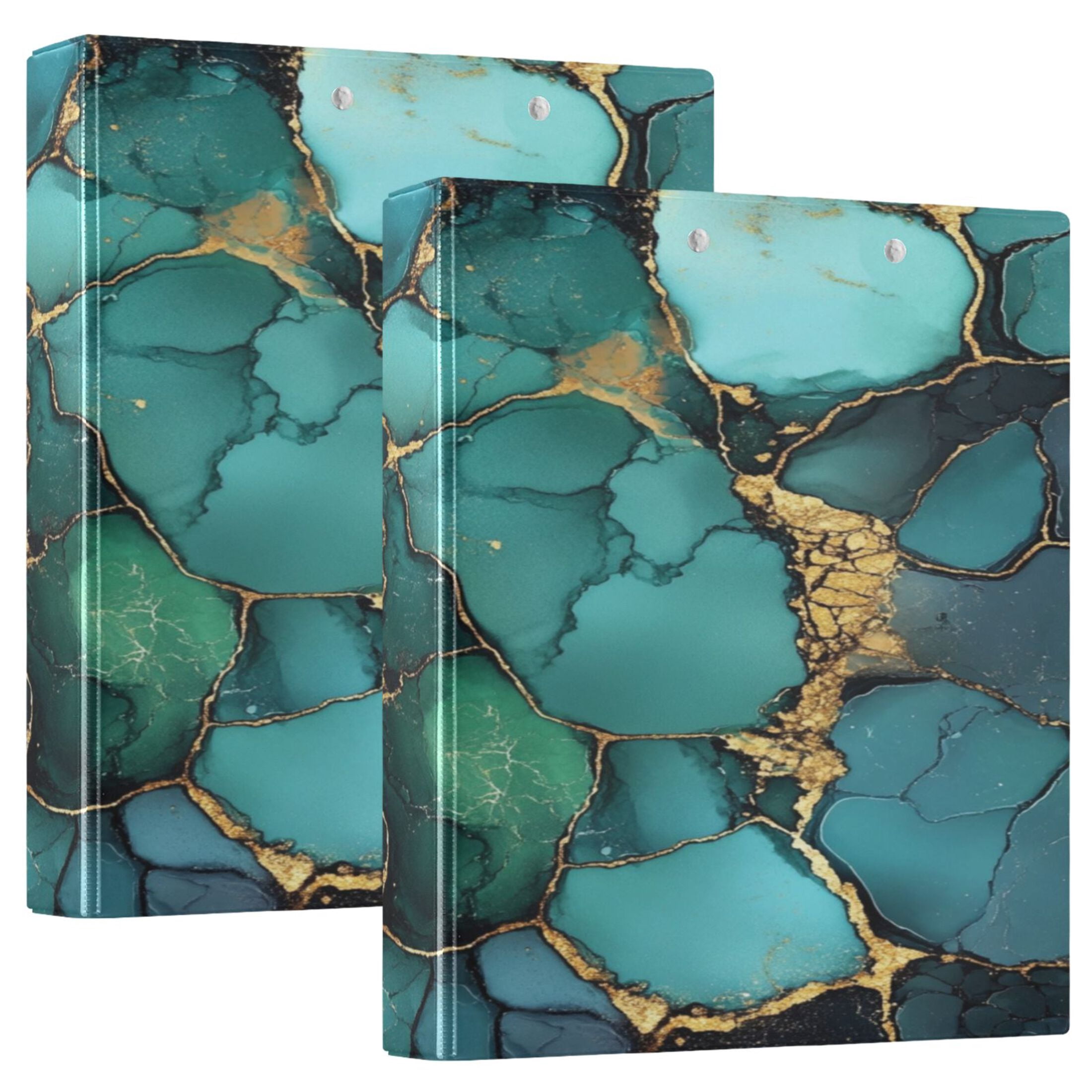WOBOGO Gild Dark Green Marbles File Folders Extra Large Capacity to ...