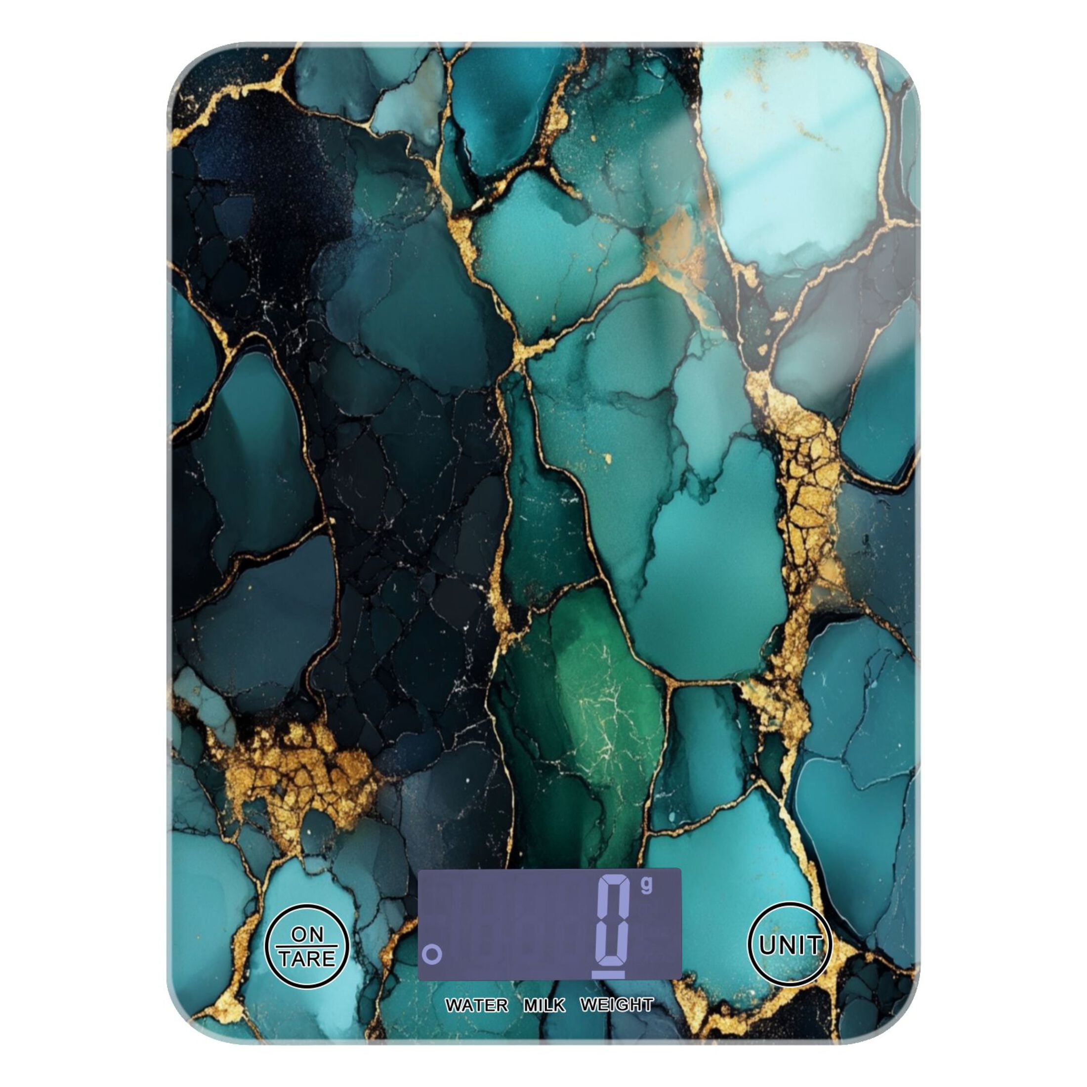 WOBOGO Gild Dark Green Marbles Kitchen Scale Digital Gram and Ounce ...