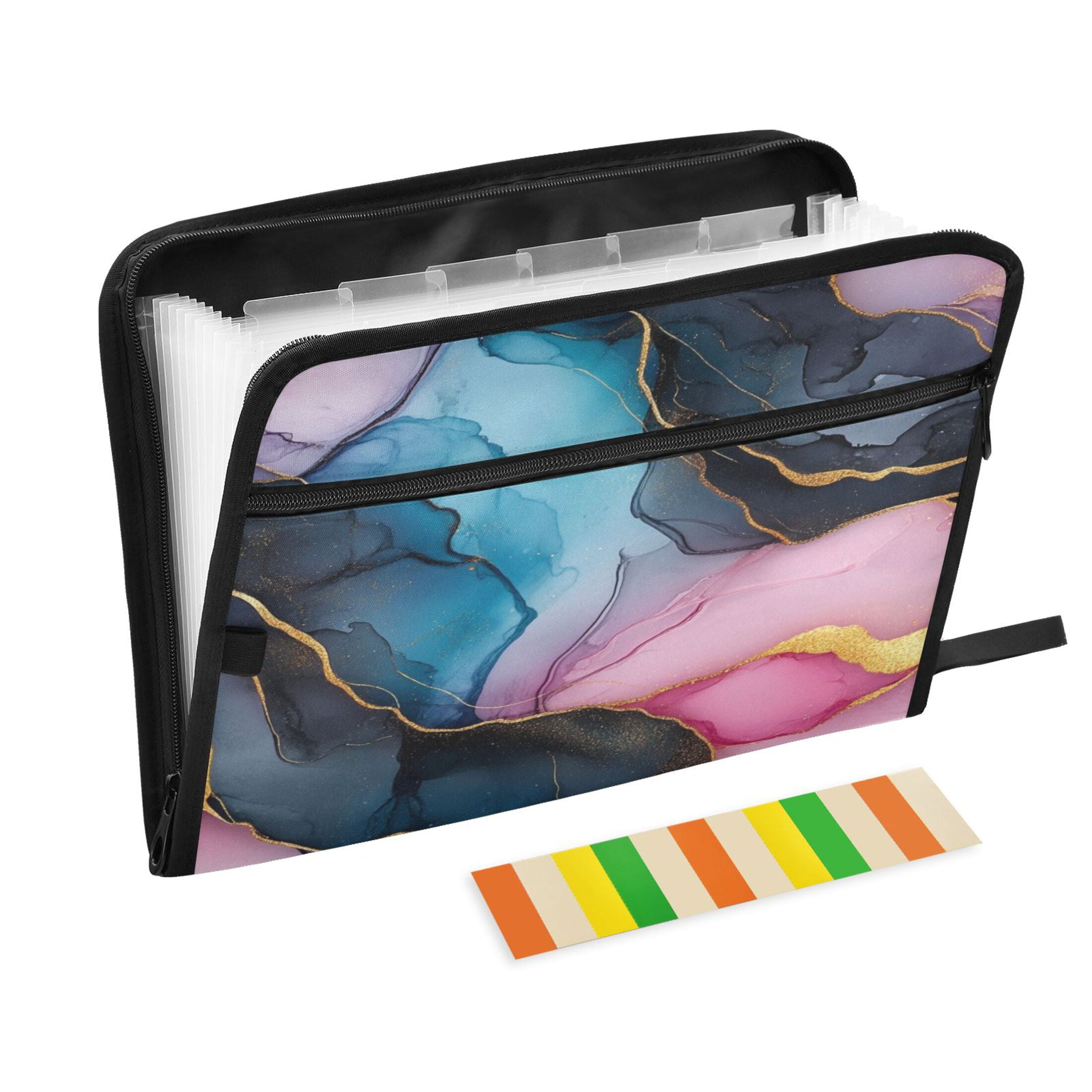 WOBOGO Gilt Pink Marble Expanding File Folder Letter Size Accordion ...