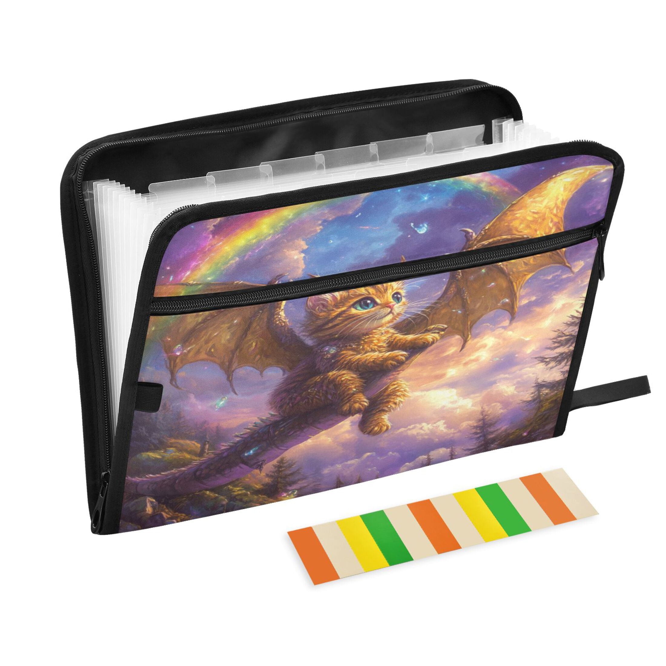 WOBOGO Golden Kitten with Wings Expanding File Folder Letter Size ...