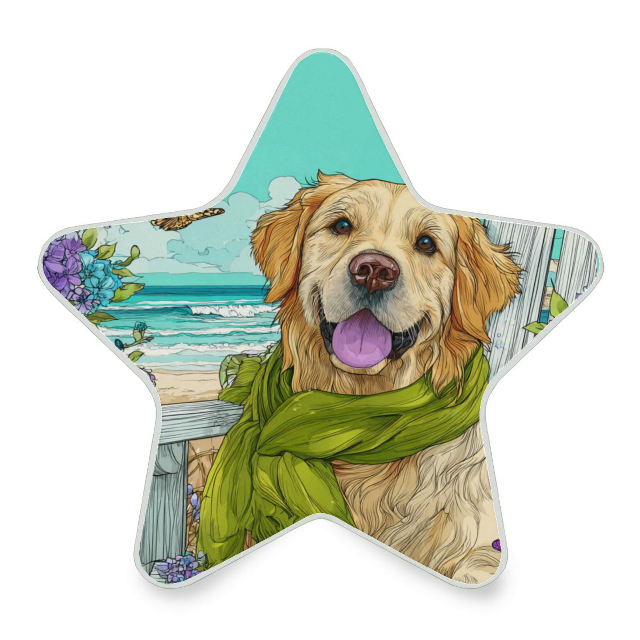 WOBOGO Golden Retriever LED Star Night Light 0.2 Watt Wall Plug Dusk to ...