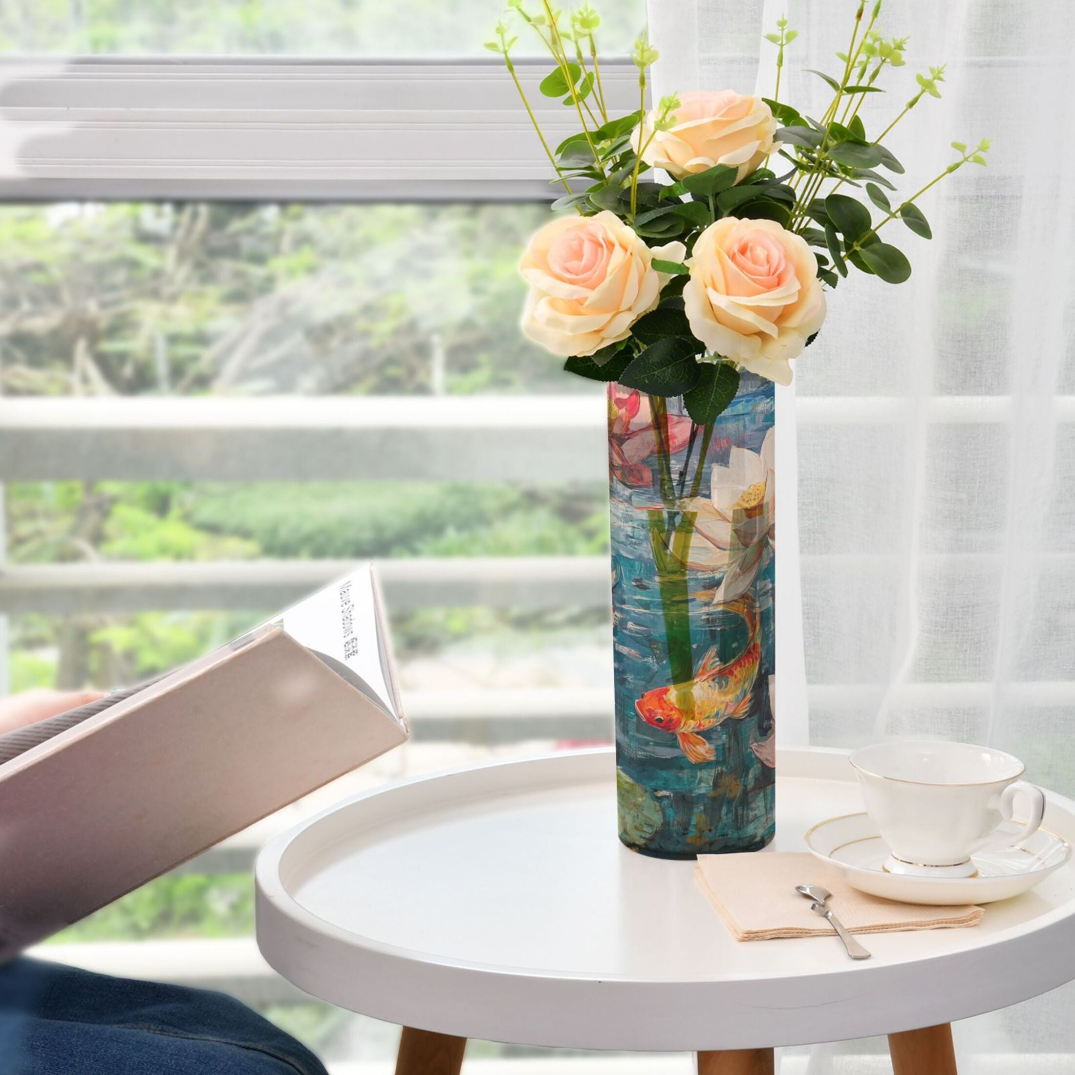 WOBOGO Goldfish in The Lotus Pond Plastic Vase Home or Wedding ...