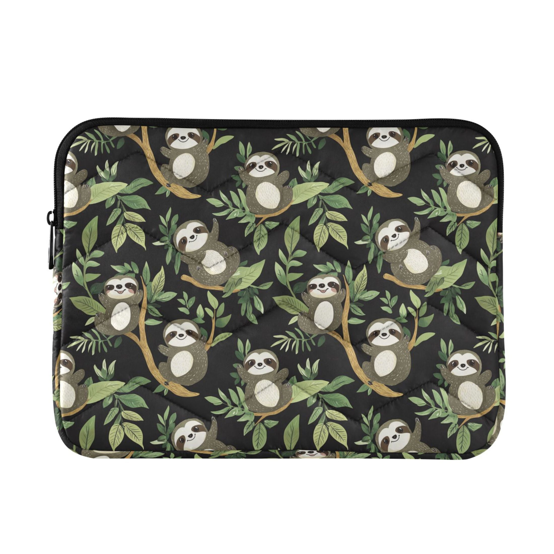 WOBOGO Green Leaf Sloth Pattern Laptop Sleeve 15.7 inch Lightweight ...