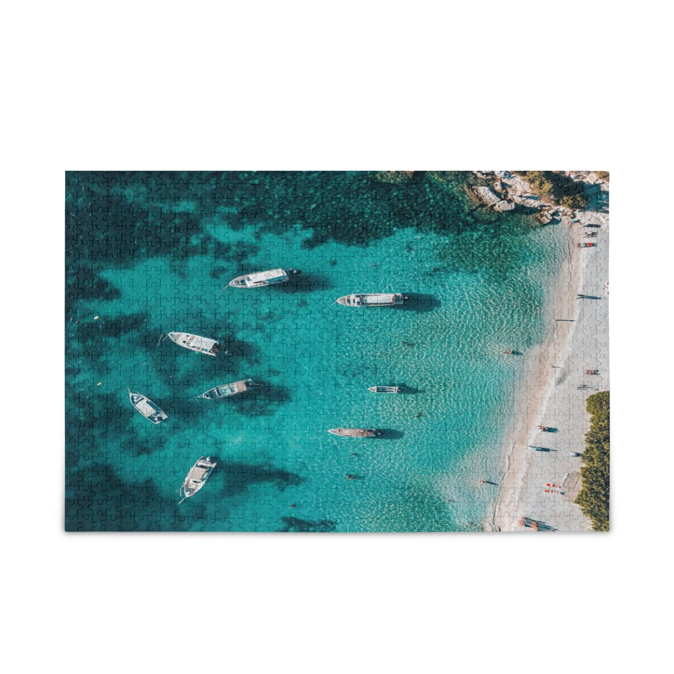 WOBOGO Green Seaside Puzzle Challenge 500 Piece Jigsaw Suitable for ...