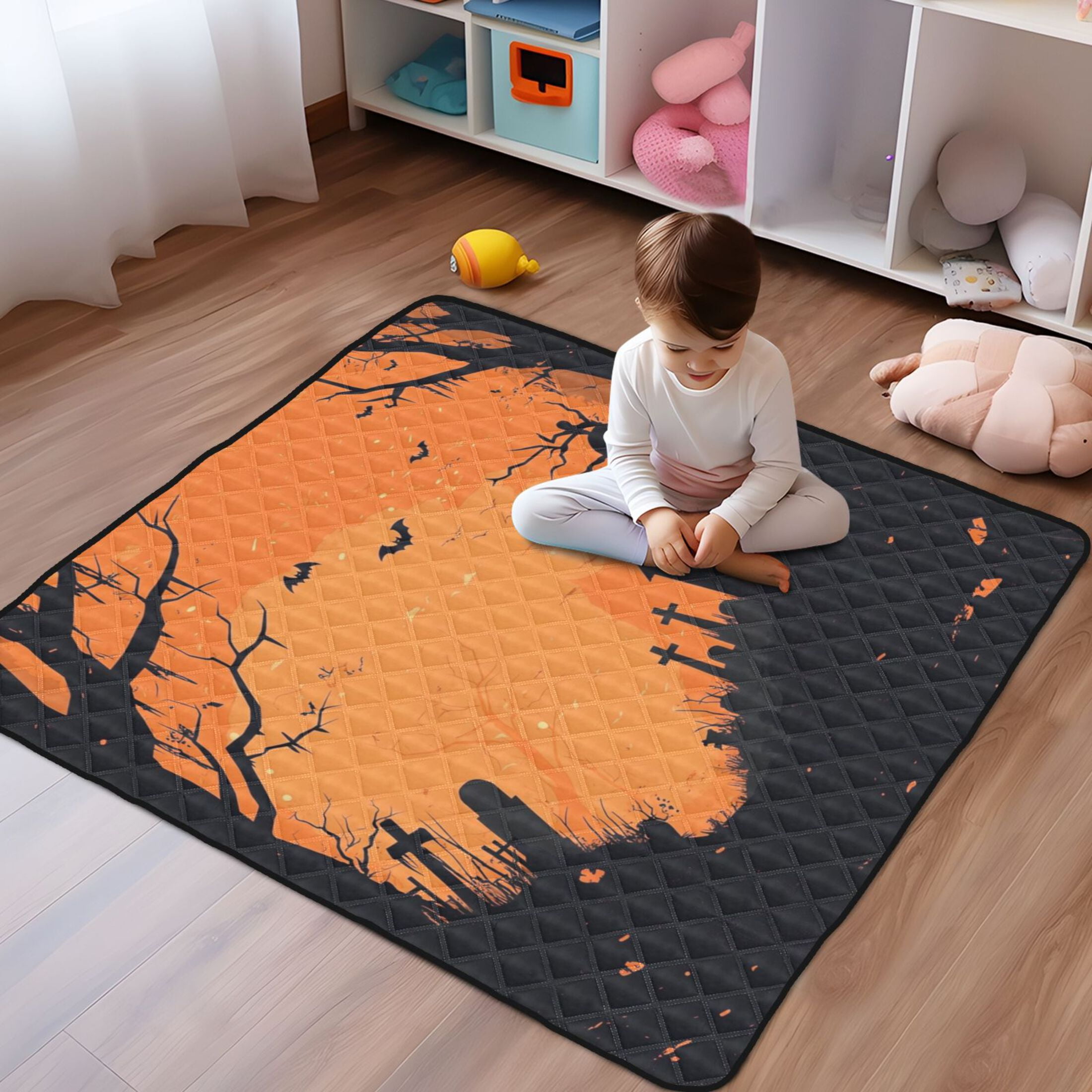 WOBOGO Halloween Background Pattern Baby Playmats Extra Large ...